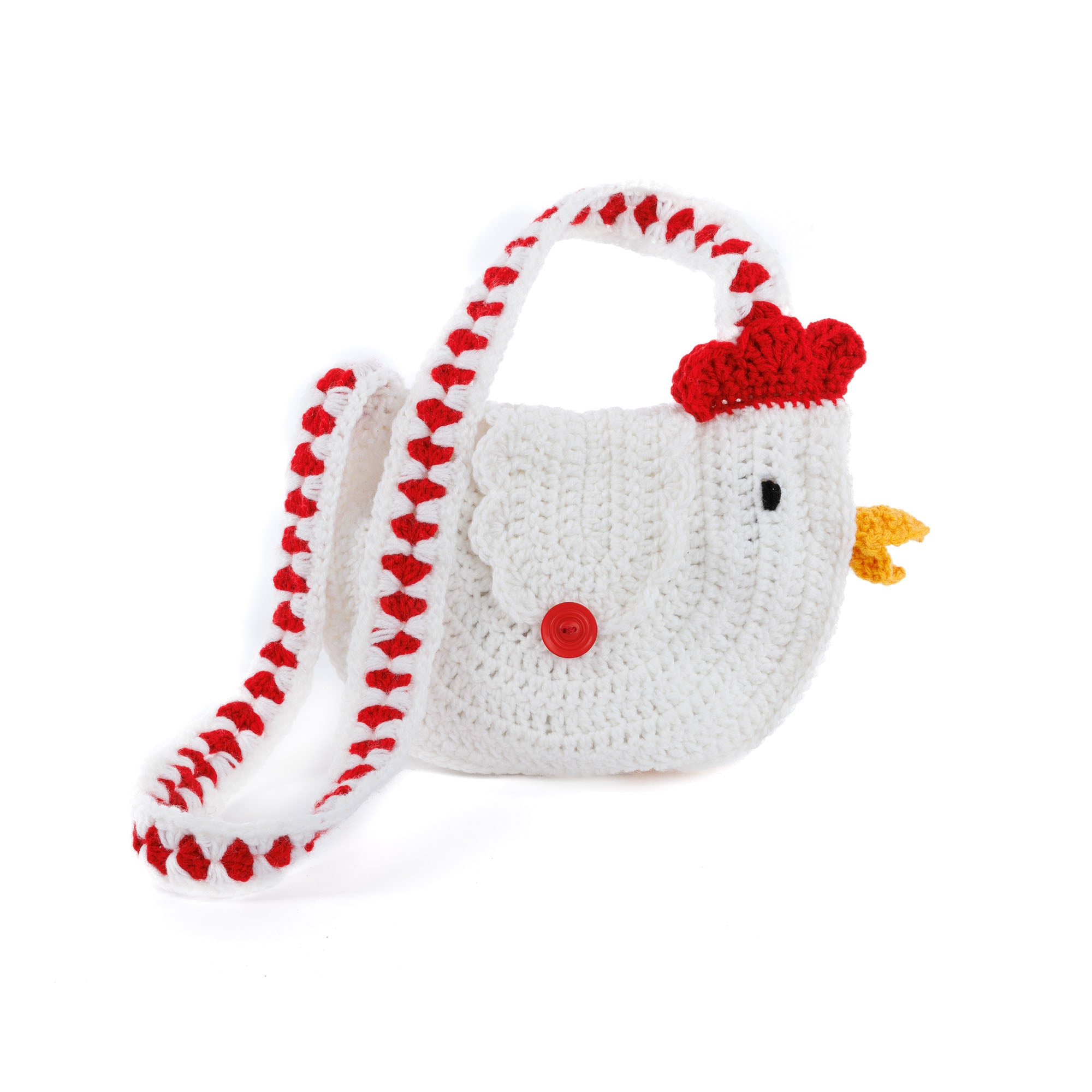 Free Easy Red Heart Crochet Chicken Bag Pattern | Yarnspirations