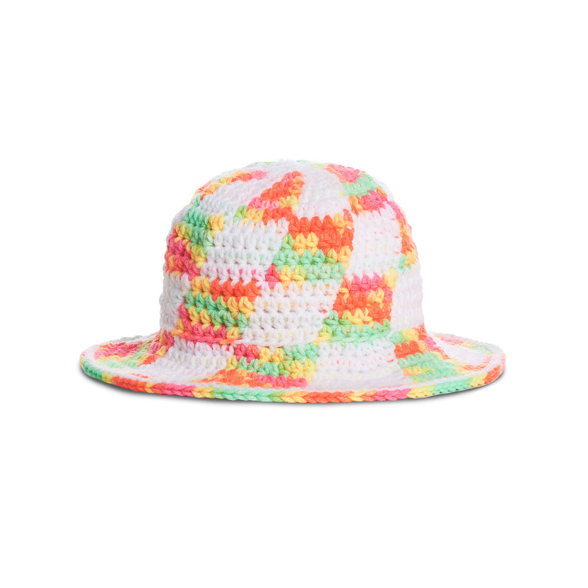 Free Easy Red Heart Crochet Fact Check Bucket Hat Pattern | Yarnspirations