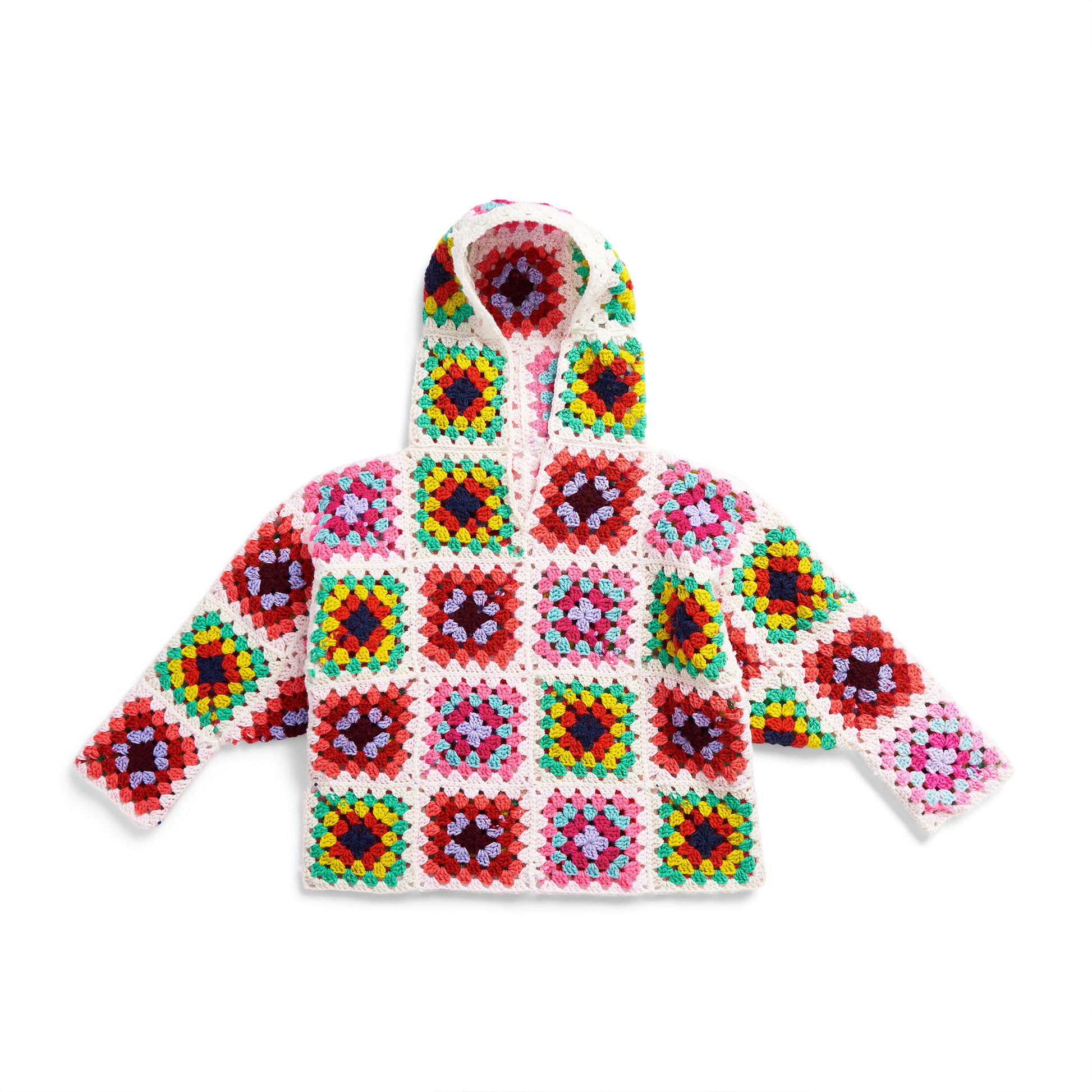 Free Easy Red Heart Granny Crochet Hoodie Pattern | Yarnspirations