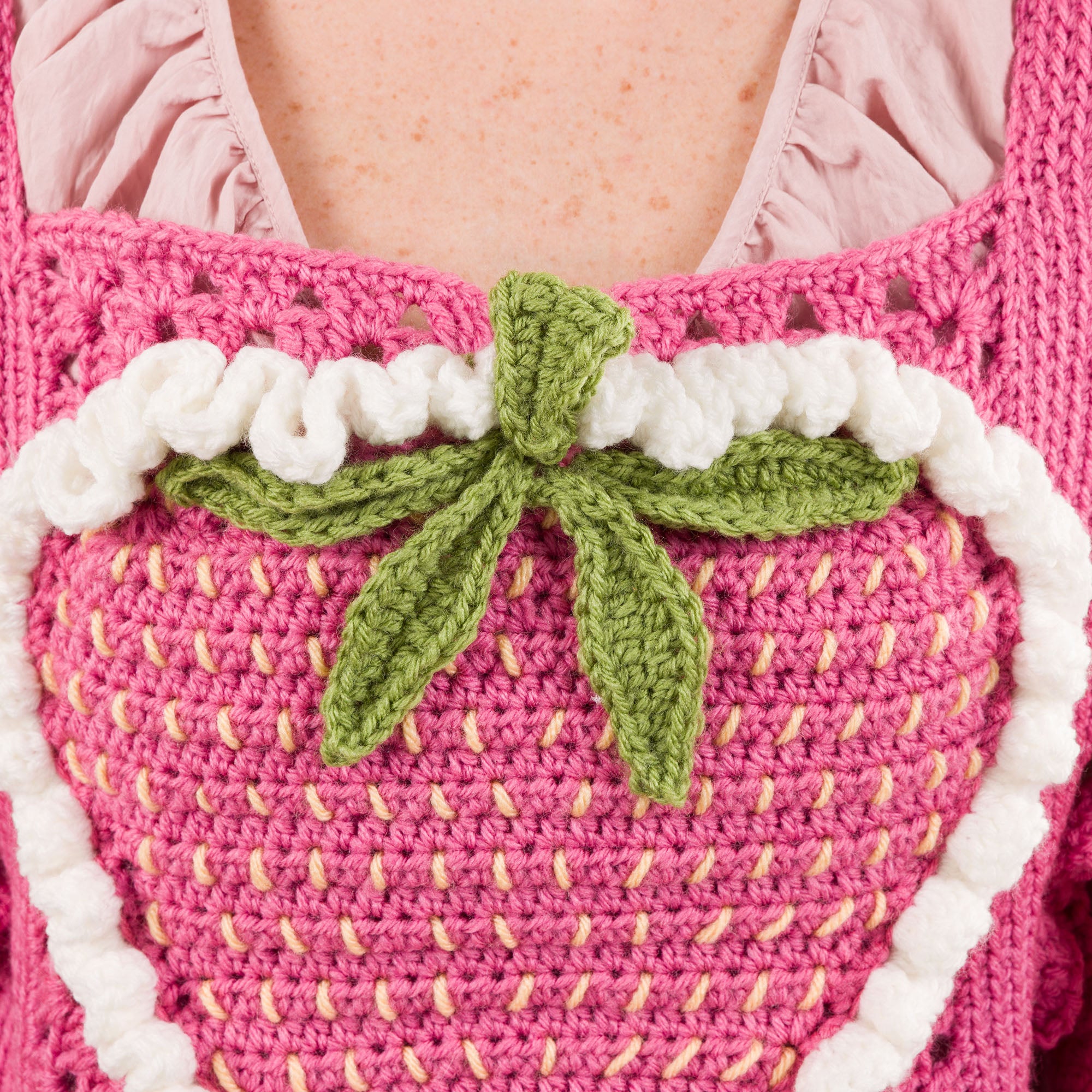 Free Easy Red Heart Sweet Berry Crochet Tabard Vest Pattern ...