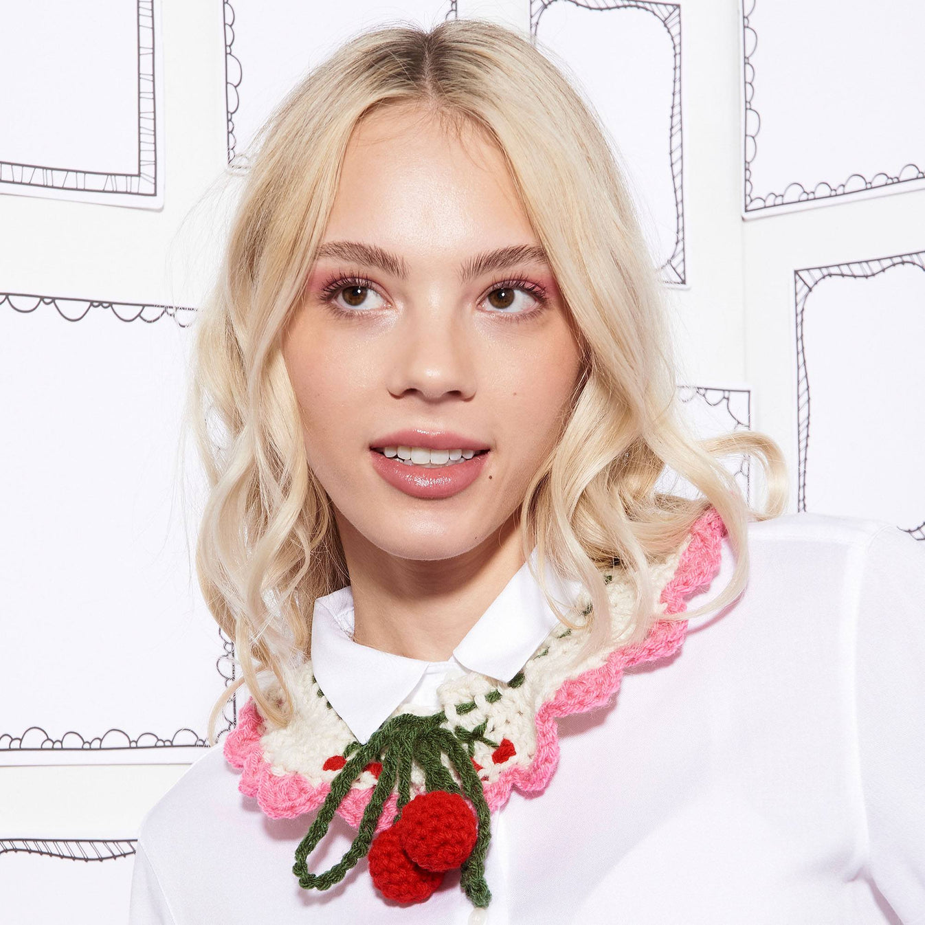 Free Beginner Red Heart Cheery Cherry Crochet Collar Pattern ...