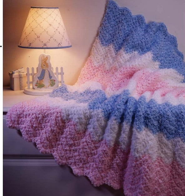 Free Beginner Red Heart Baby Ripple Blanket Crochet Pattern ...