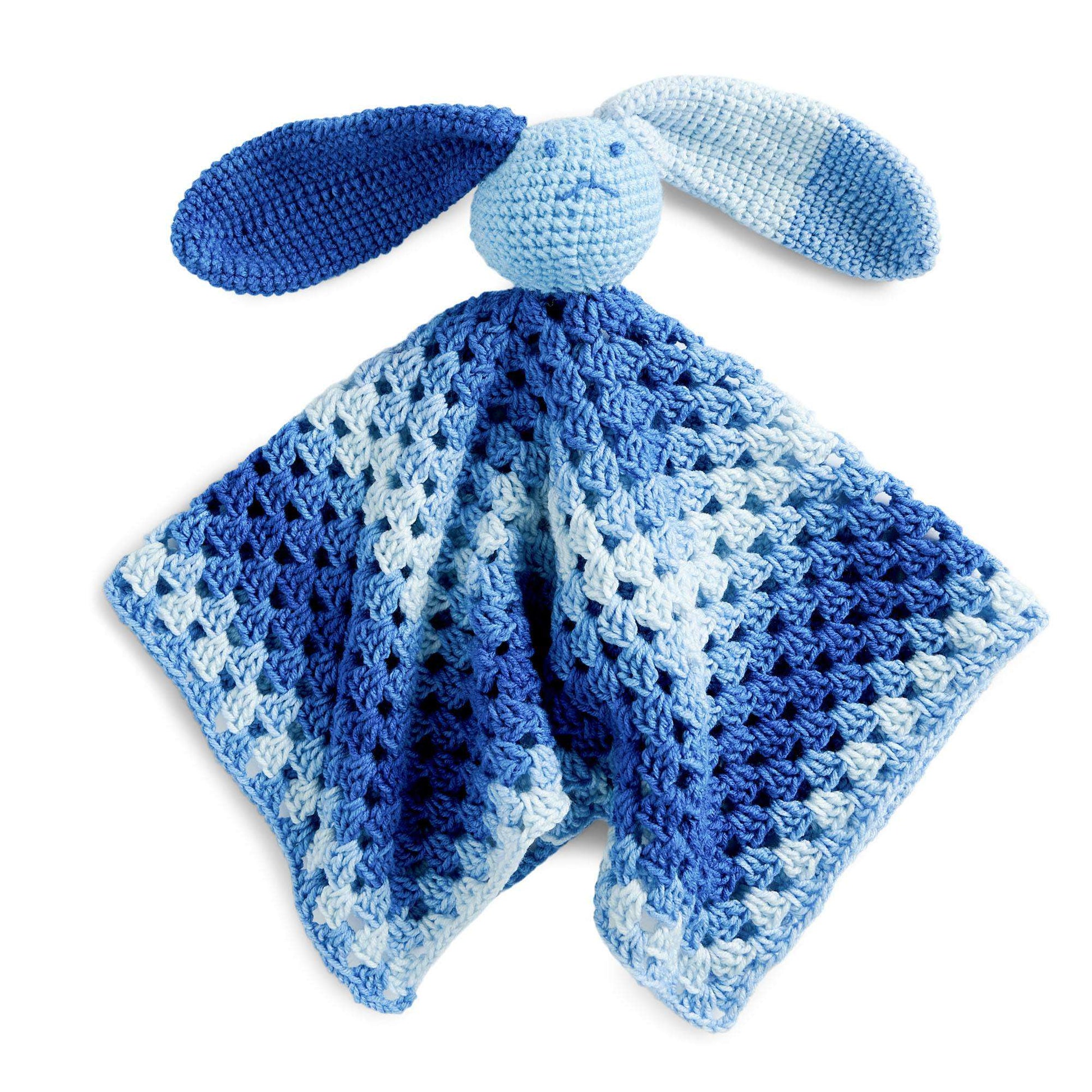 Free Easy Red Heart Jessica’s Bunny Lovie Blanket Crochet Pattern ...