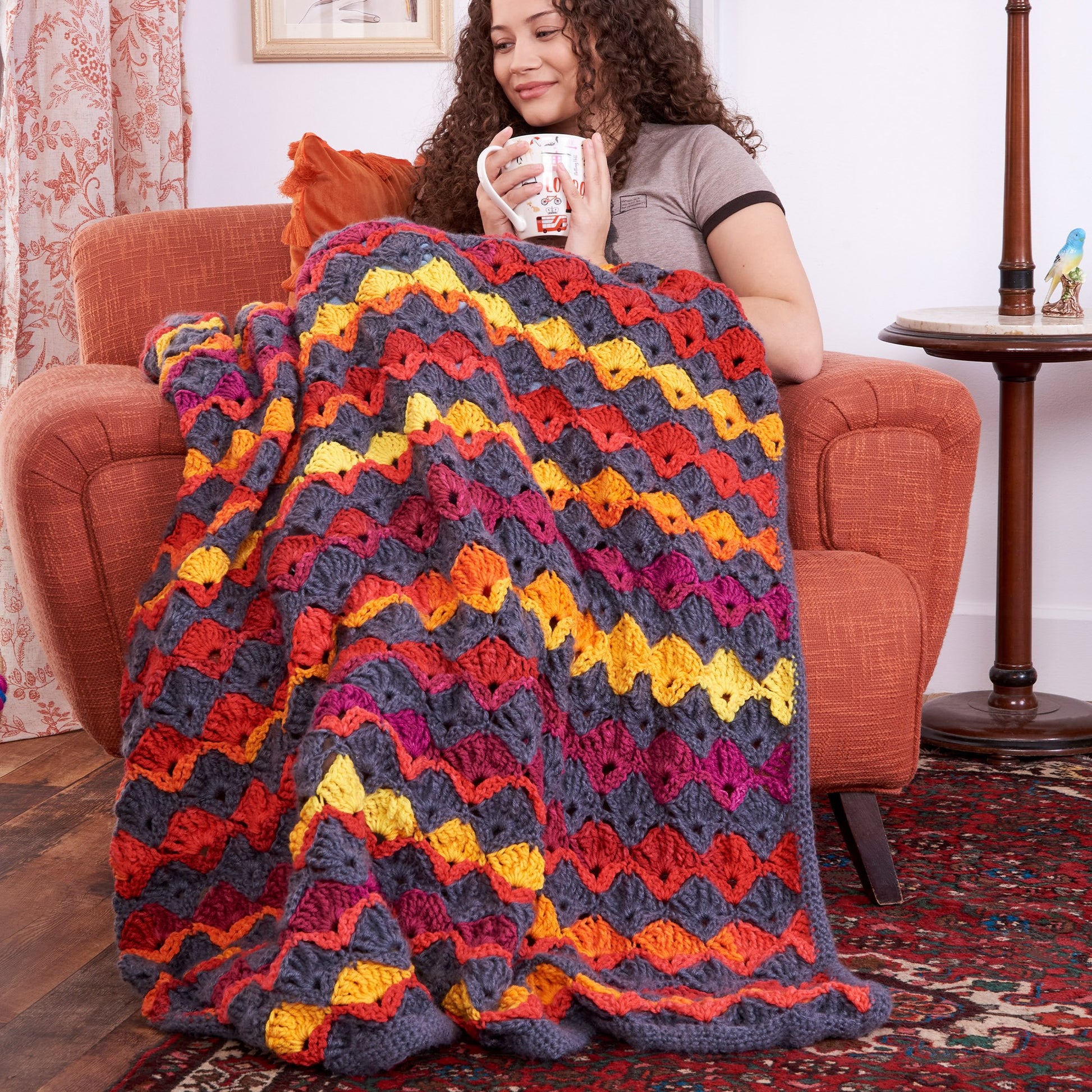 Free Easy Red Heart Pixel Perfect Crochet Afghan Pattern | Yarnspirations