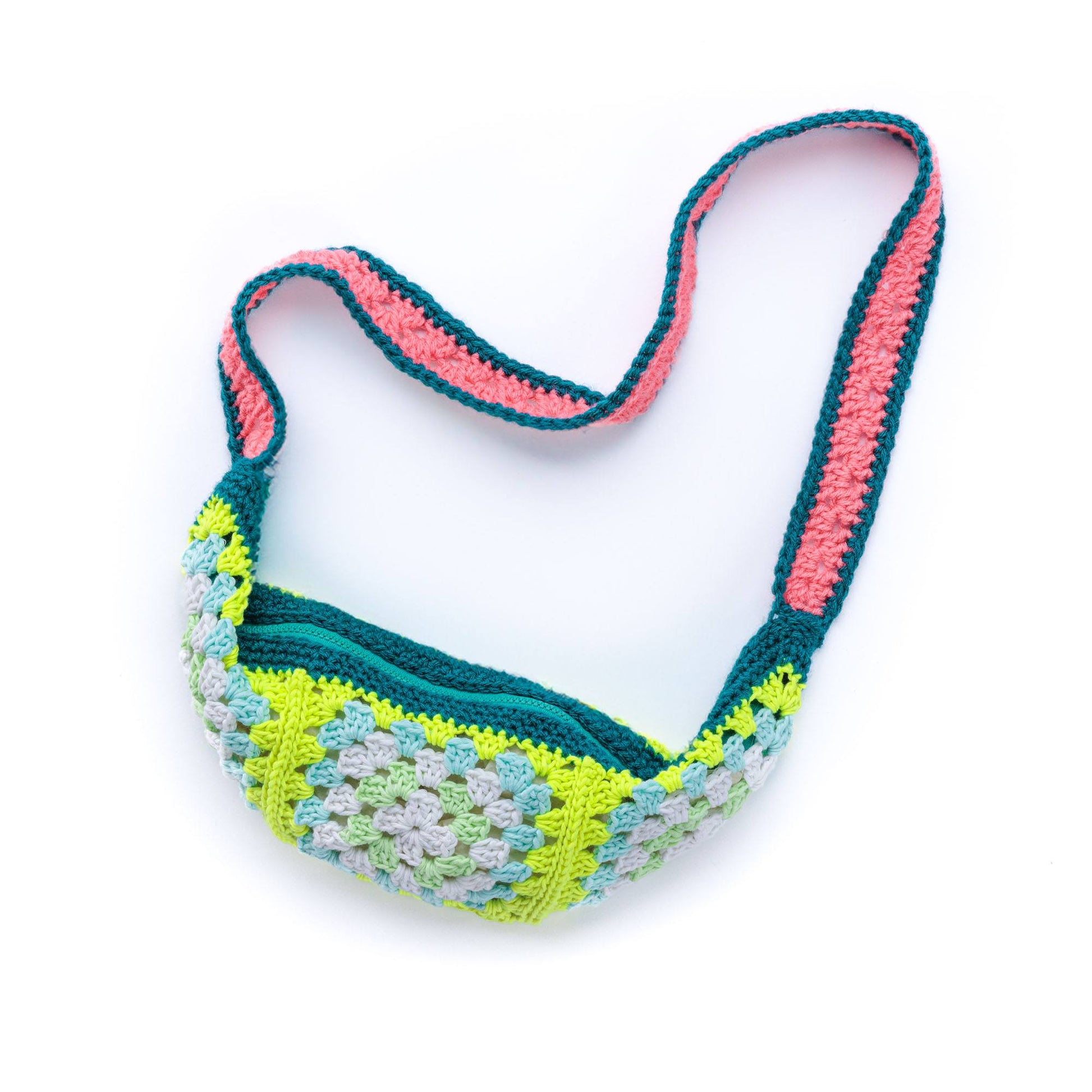 Free Easy Red Heart Radiant Crochet Glowy Granny Cross Body Bag Pattern ...