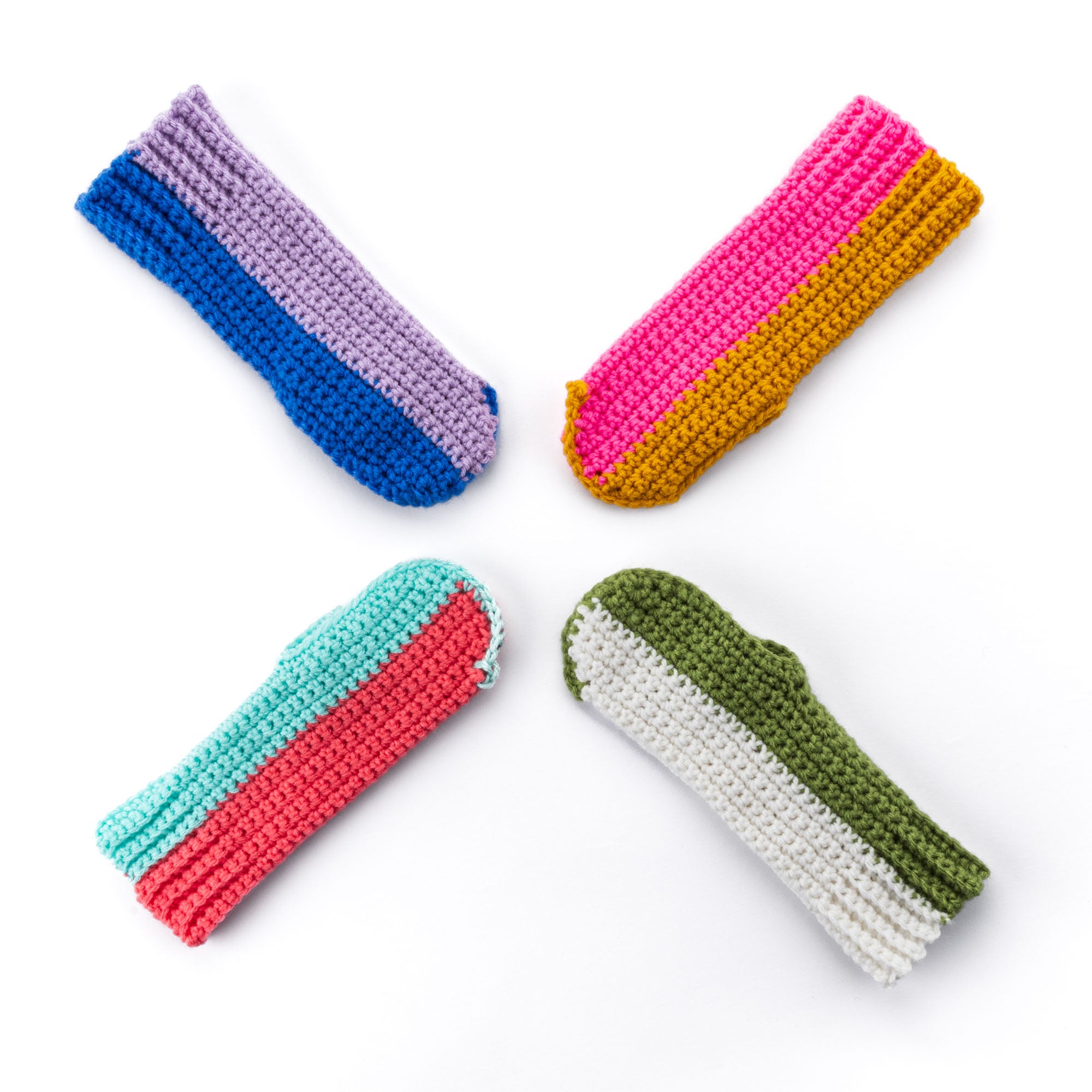 Free Easy Red Heart Crochet Half & Half Mittens Pattern | Yarnspirations