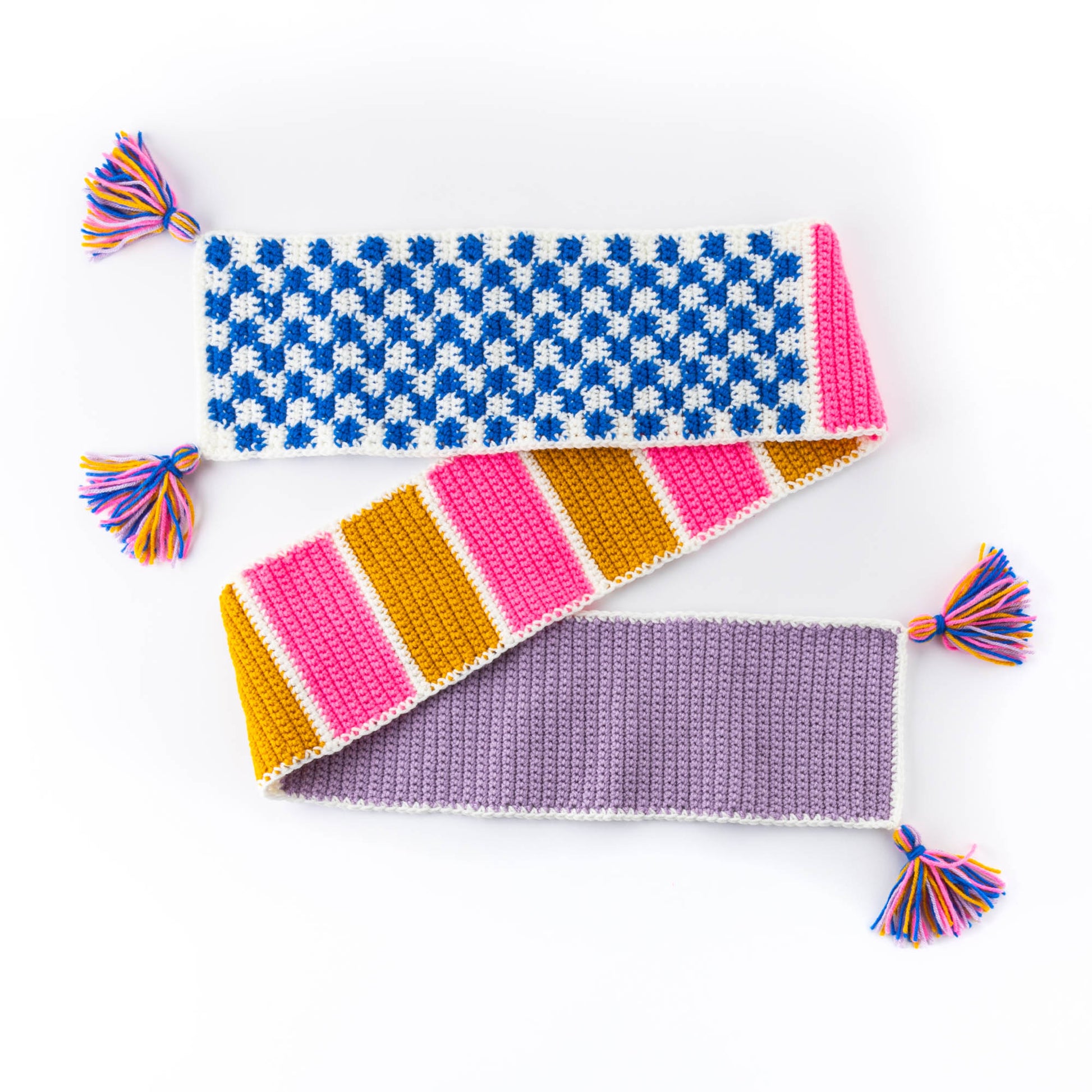 Free Easy Red Heart Crochet Color Crazy Scarf Pattern | Yarnspirations