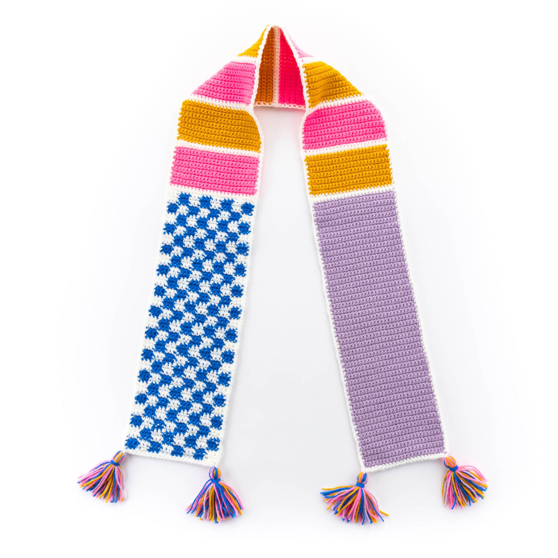 Free Easy Red Heart Crochet Color Crazy Scarf Pattern | Yarnspirations