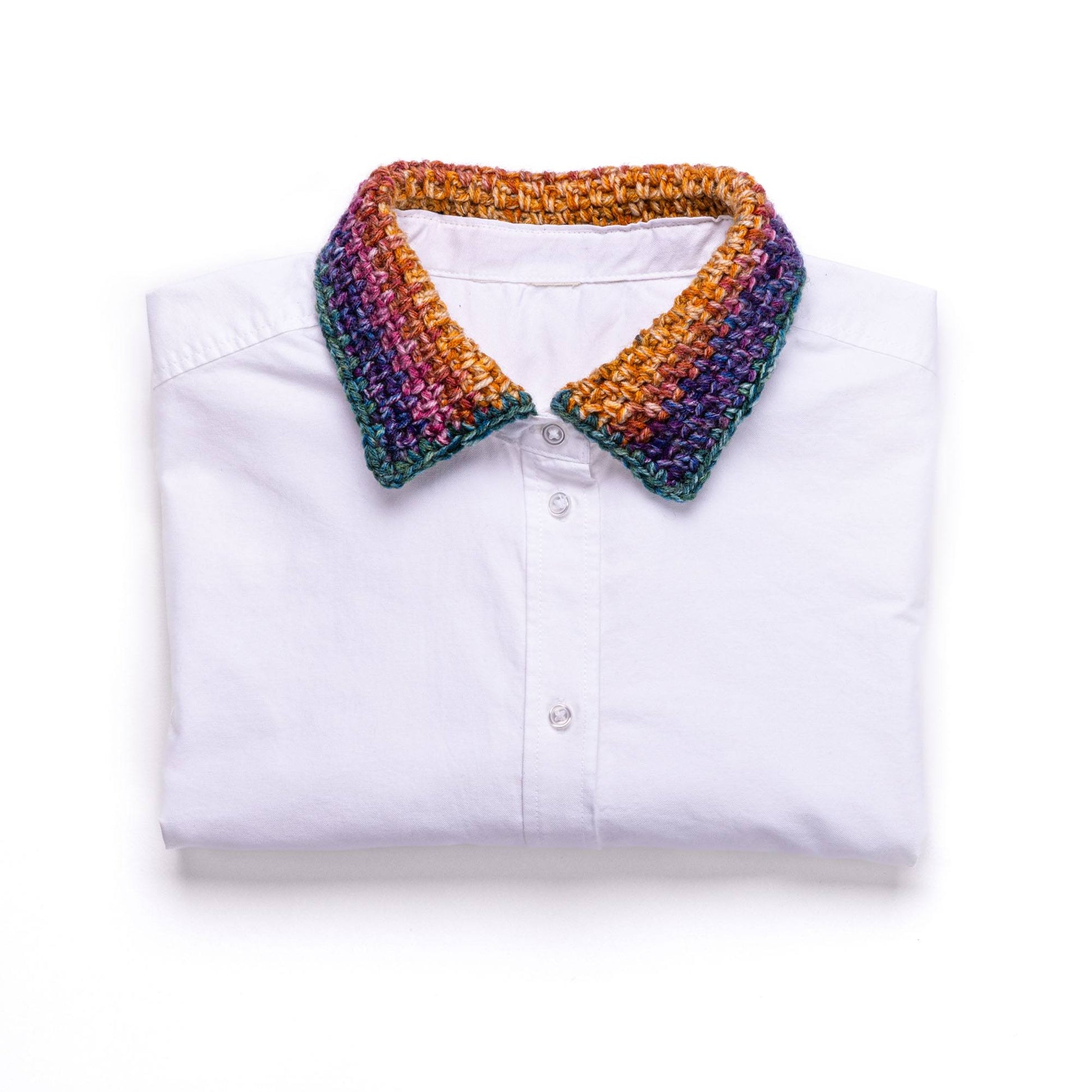 Free Easy Red Heart Crochet Upcycled Collar Pattern | Yarnspirations