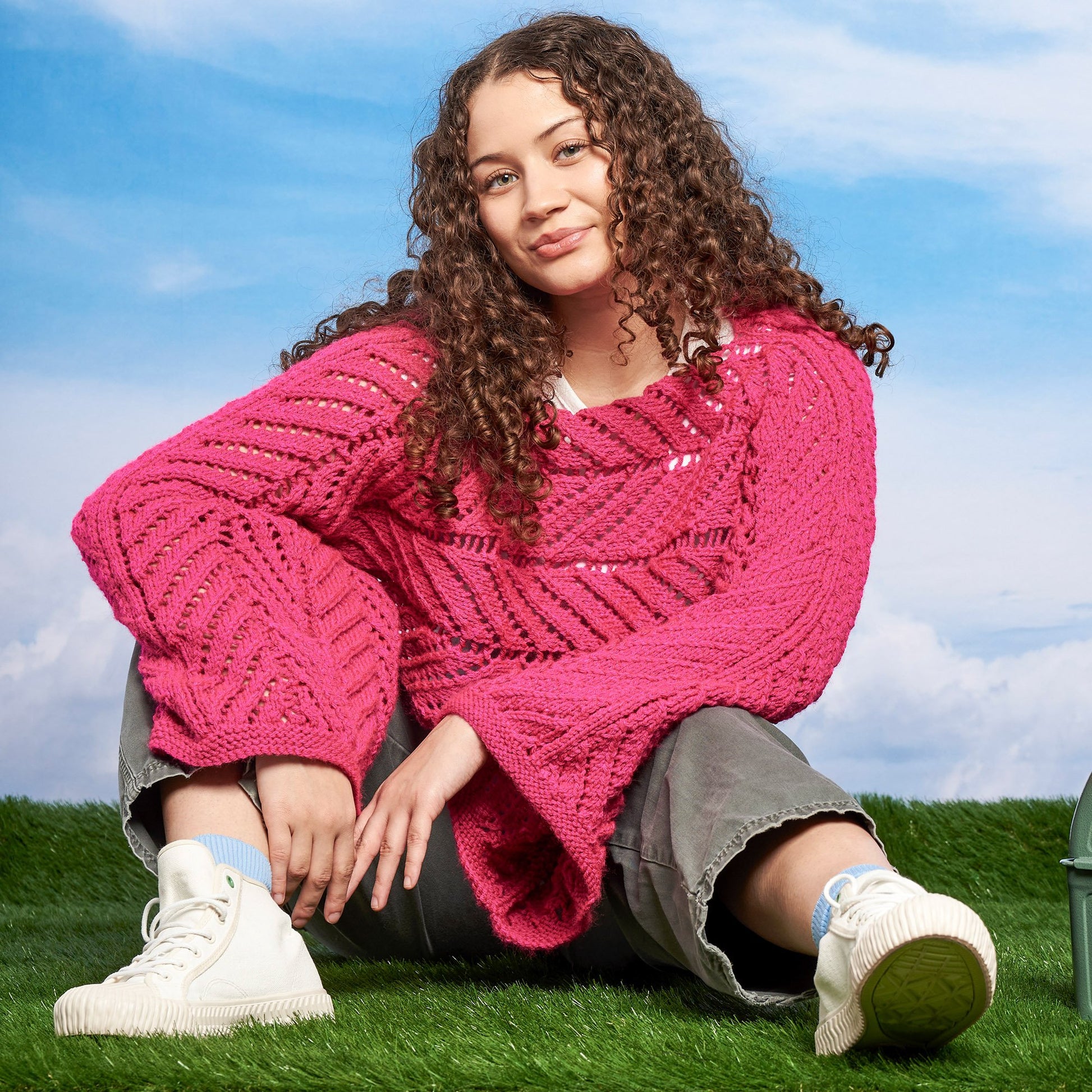 Free Easy Red Heart Sunray Panels Knit Shrug Pattern | Yarnspirations