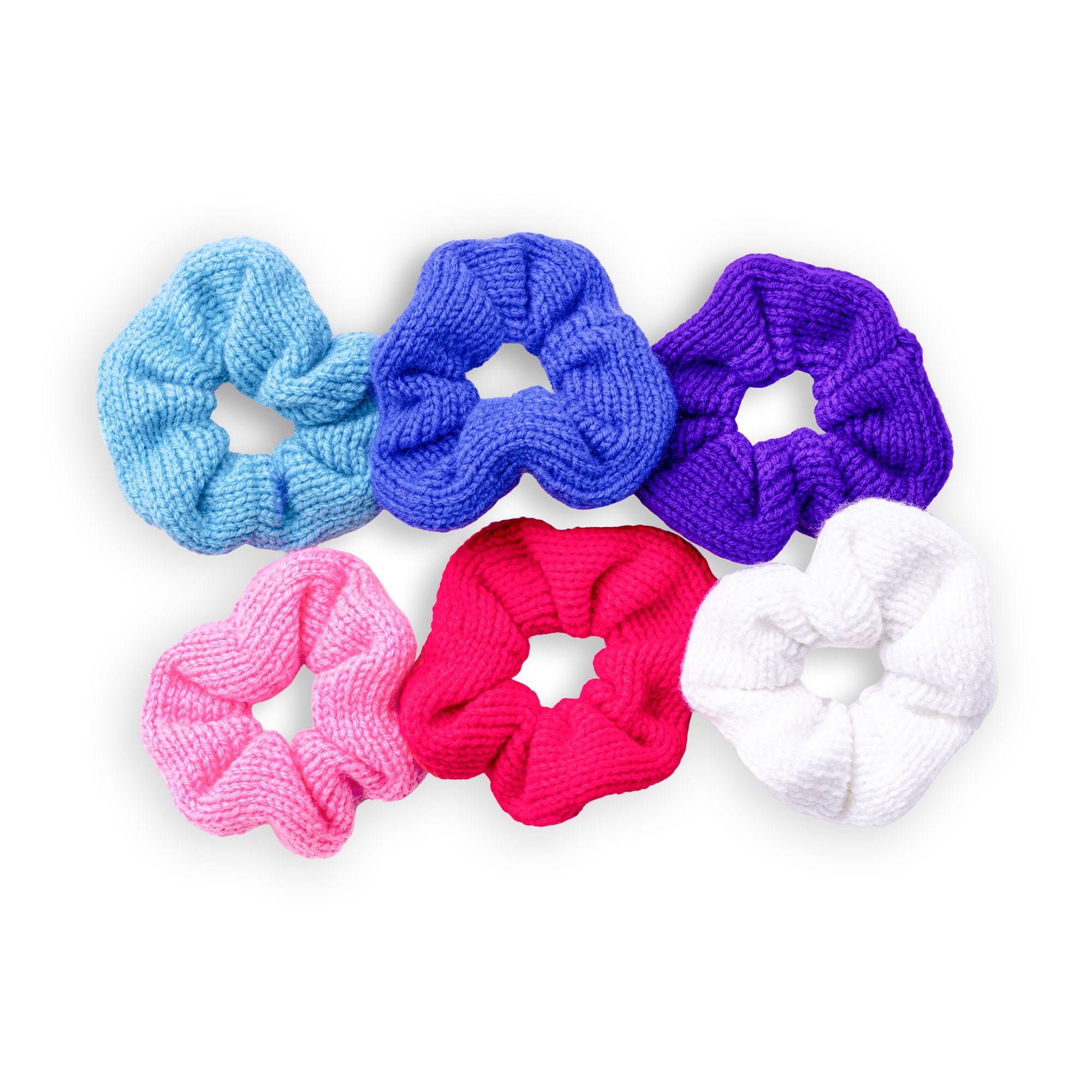 Free Beginner Red Heart Bright Spot Knit Scrunchie Pattern | Yarnspirations