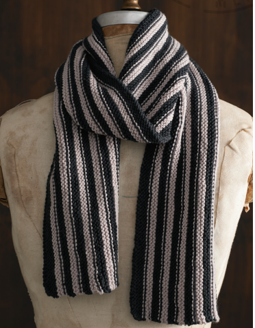 Free Easy Red Heart Garter Stripe Scarf Knitting Pattern | Yarnspirations