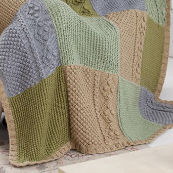 Free Easy Red Heart Knit Autumn Throw Pattern | Yarnspirations