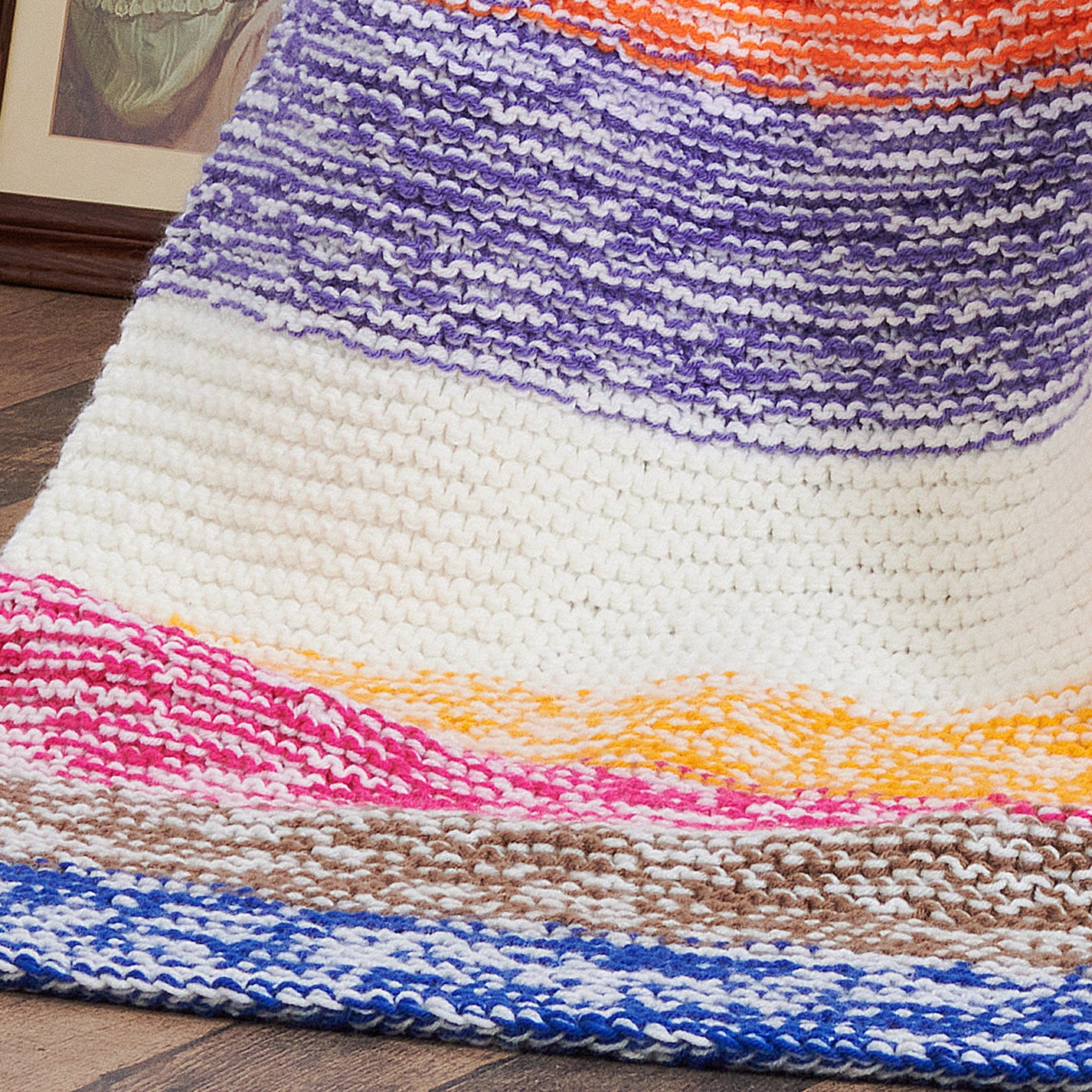 Red Heart Big Stripes Beginner Knit Blanket Pattern | Yarnspirations