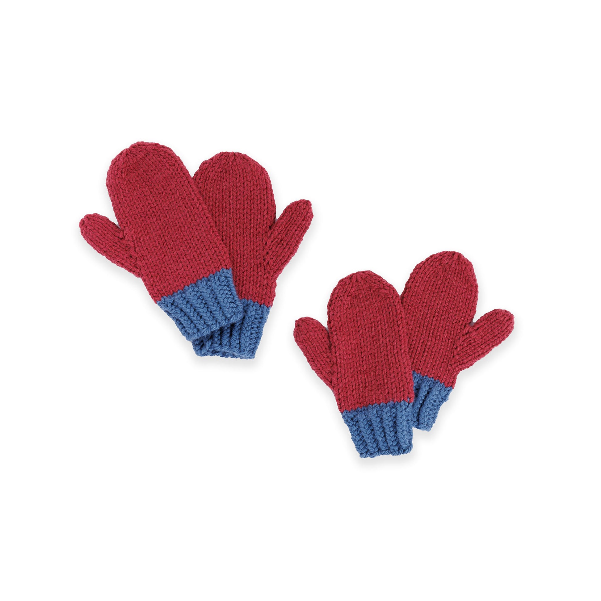 Free Easy Red Heart Knit Bold Mittens Pattern | Yarnspirations