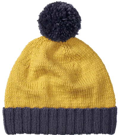 Free Easy Red Heart 2 Color Beanie Knitting Pattern | Yarnspirations