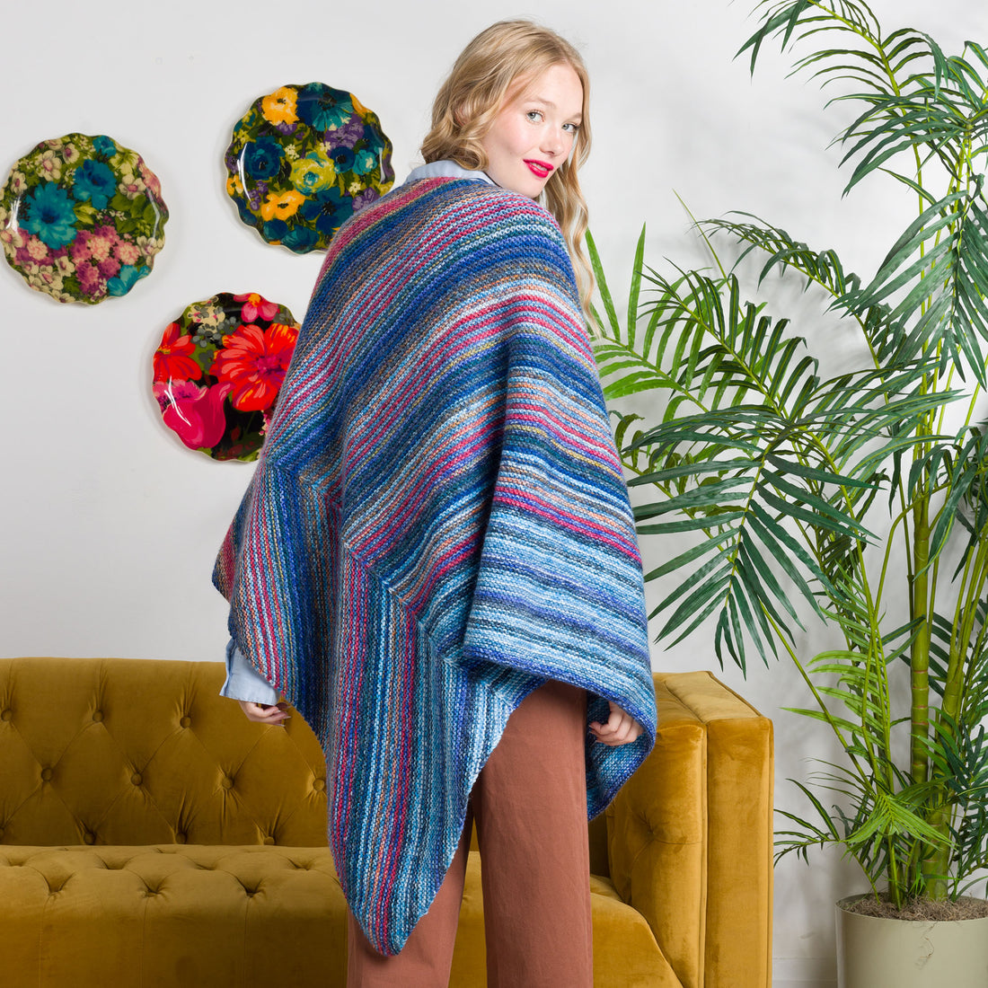 Free Intermediate Red Heart Perfect Fade Knit Shawl Pattern ...