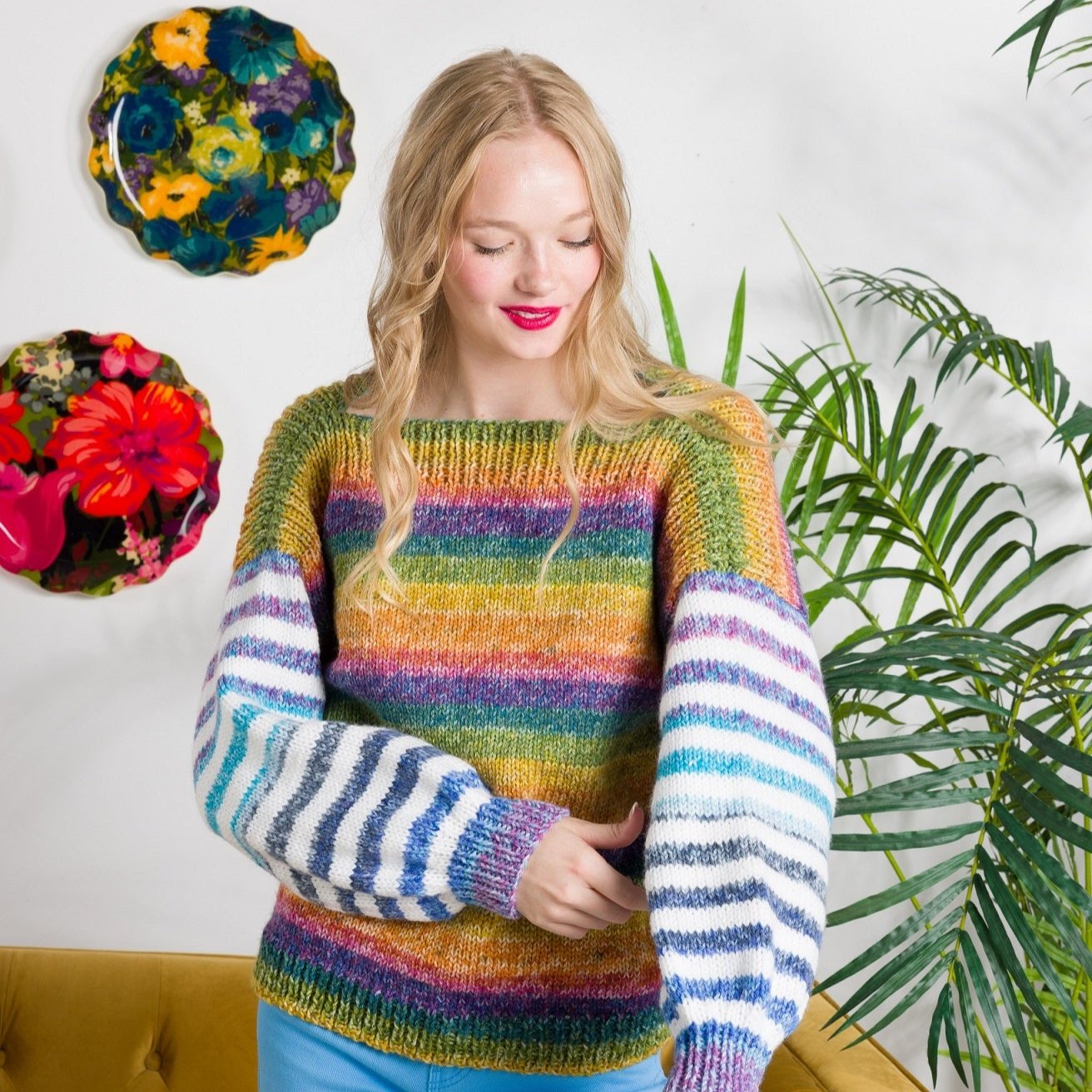 Red Heart Super Saver Bitty Stripes Yarn | Yarnspirations