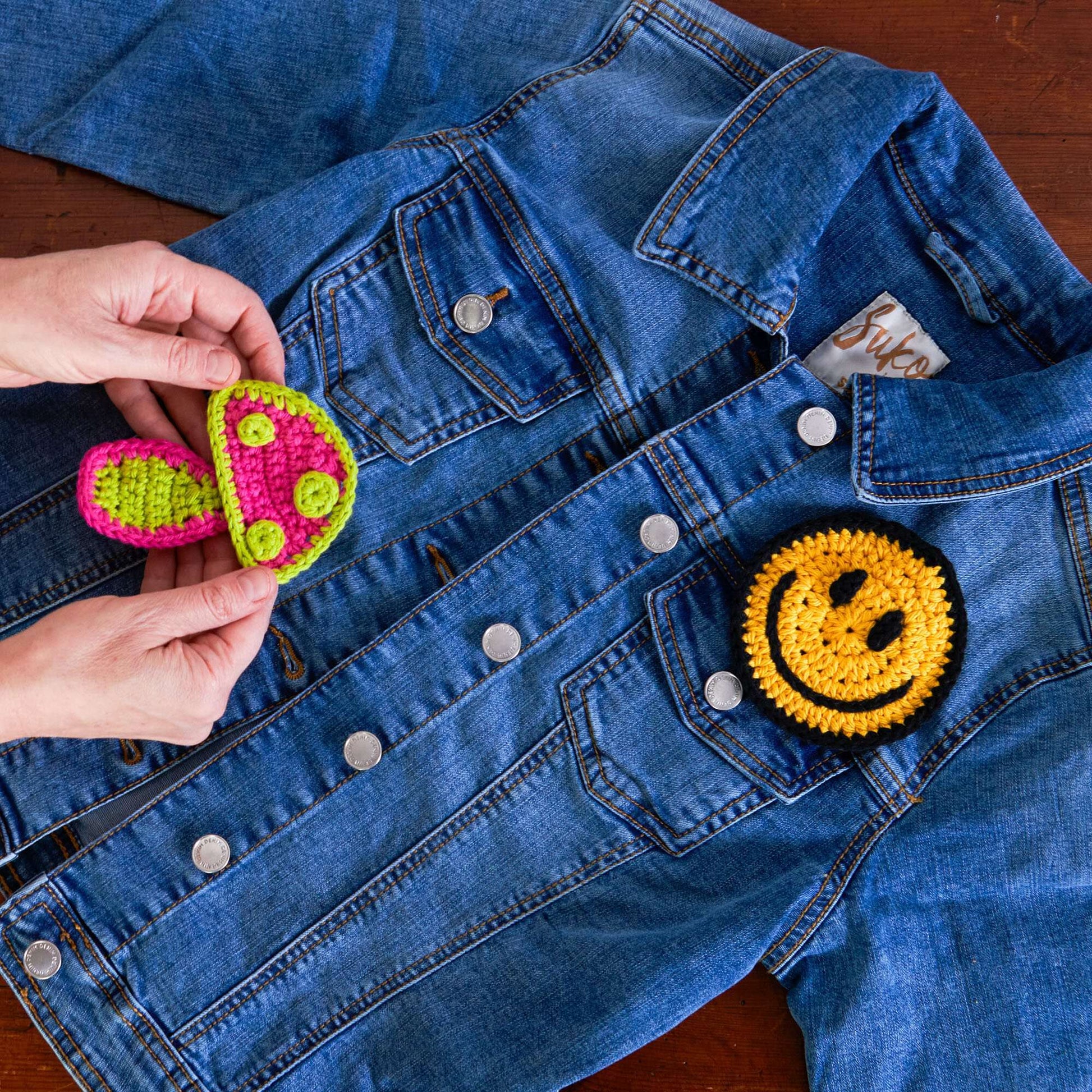 Lily Three Crochet Patch Appliques | Yarnspirations