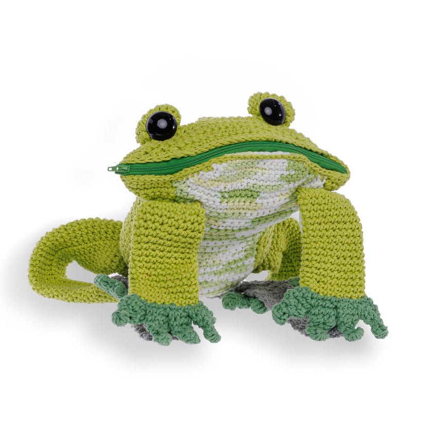 Free Easy Lily Sugar'n Cream Crochet Frog Backpack Pattern | Yarnspirations