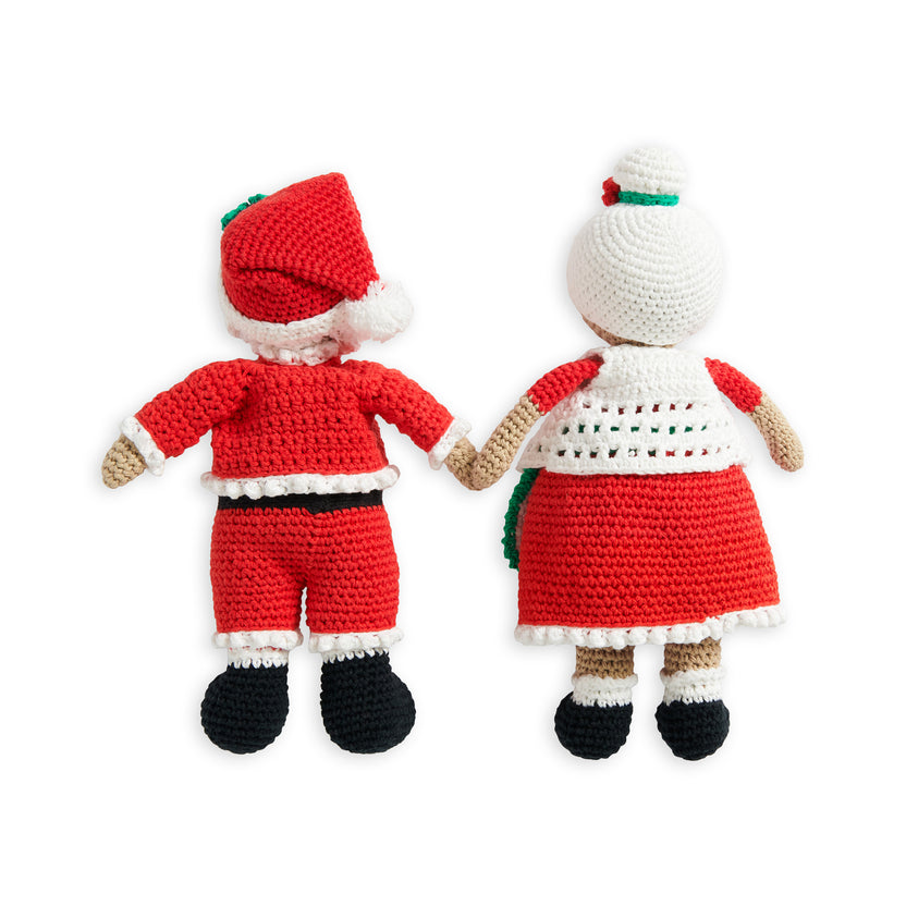 Free Easy Lily Crochet Santa & Mrs Claus Dolls Pattern | Yarnspirations