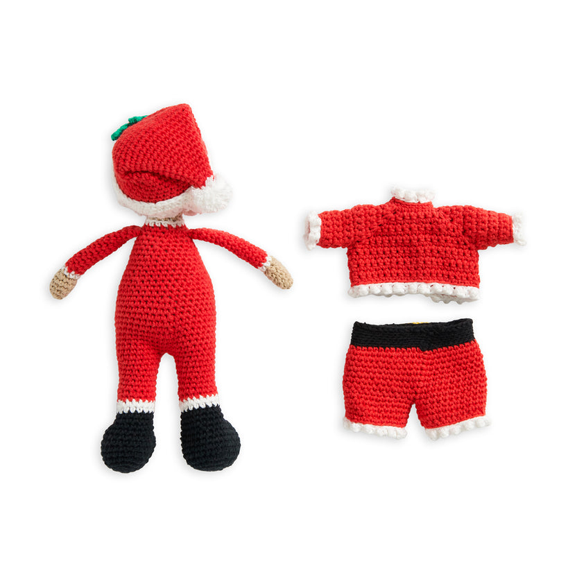 Free Easy Lily Crochet Santa & Mrs Claus Dolls Pattern | Yarnspirations
