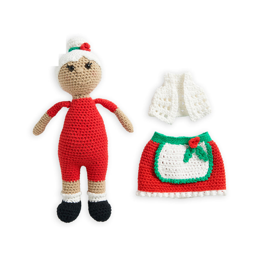 Free Easy Lily Crochet Santa & Mrs Claus Dolls Pattern | Yarnspirations