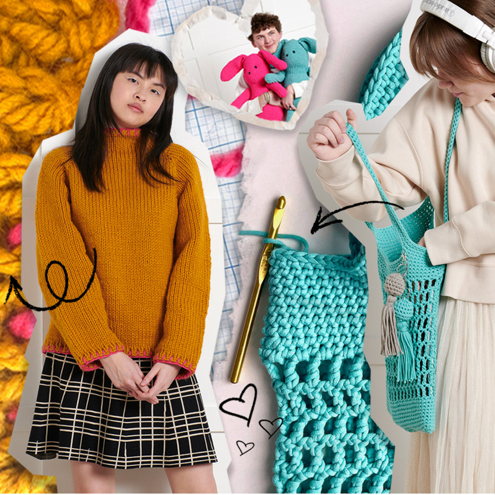 Free Beginner Knitting & Crochet Patterns & Video Tutorials ...