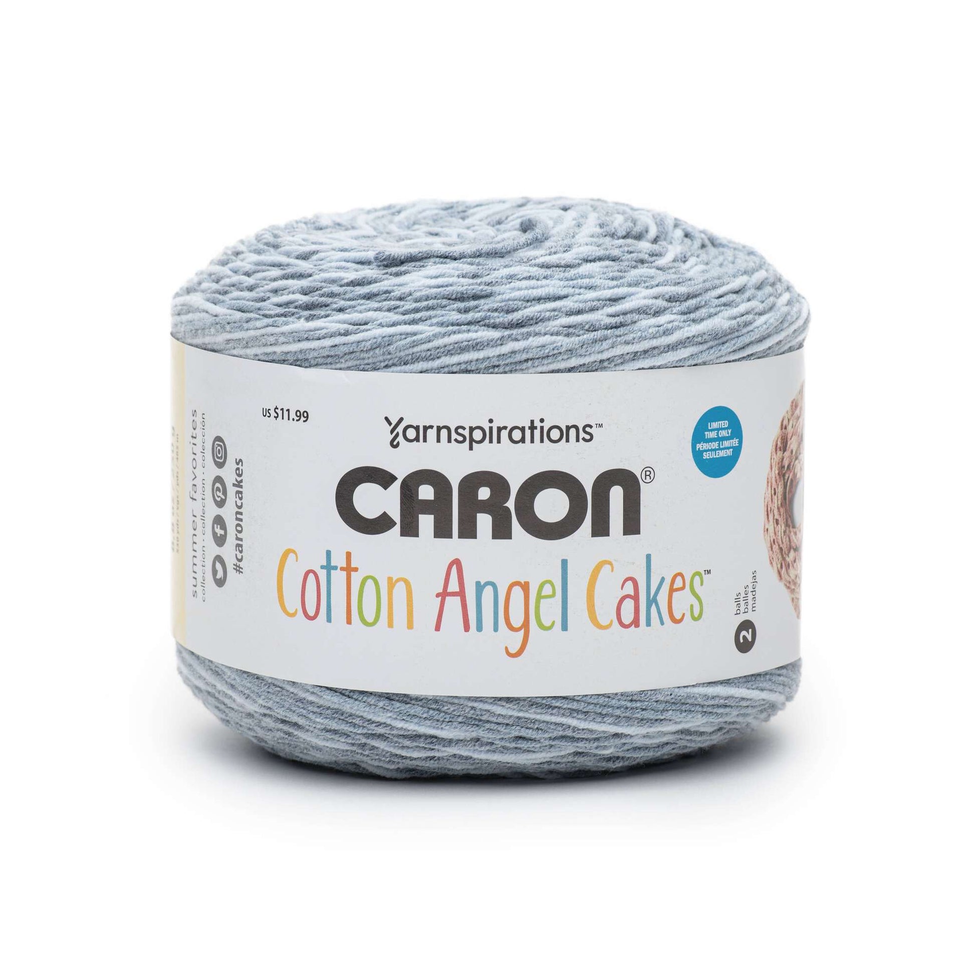 Caron Cotton Angel Cakes Yarn (250g/8.8oz) - Clearance Shades ...