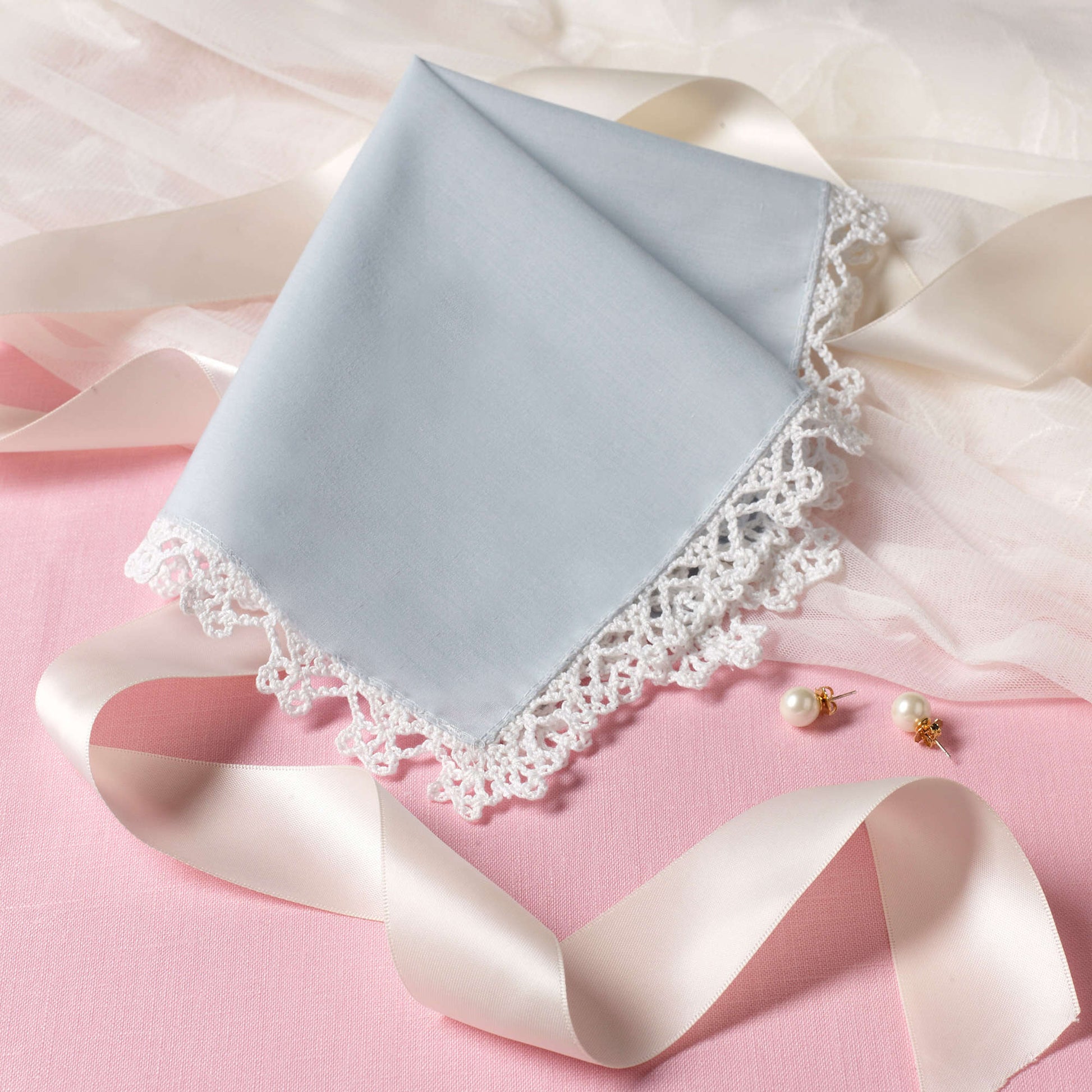 Free Aunt Lydia's Something Blue Hanky Crochet Pattern | Yarnspirations