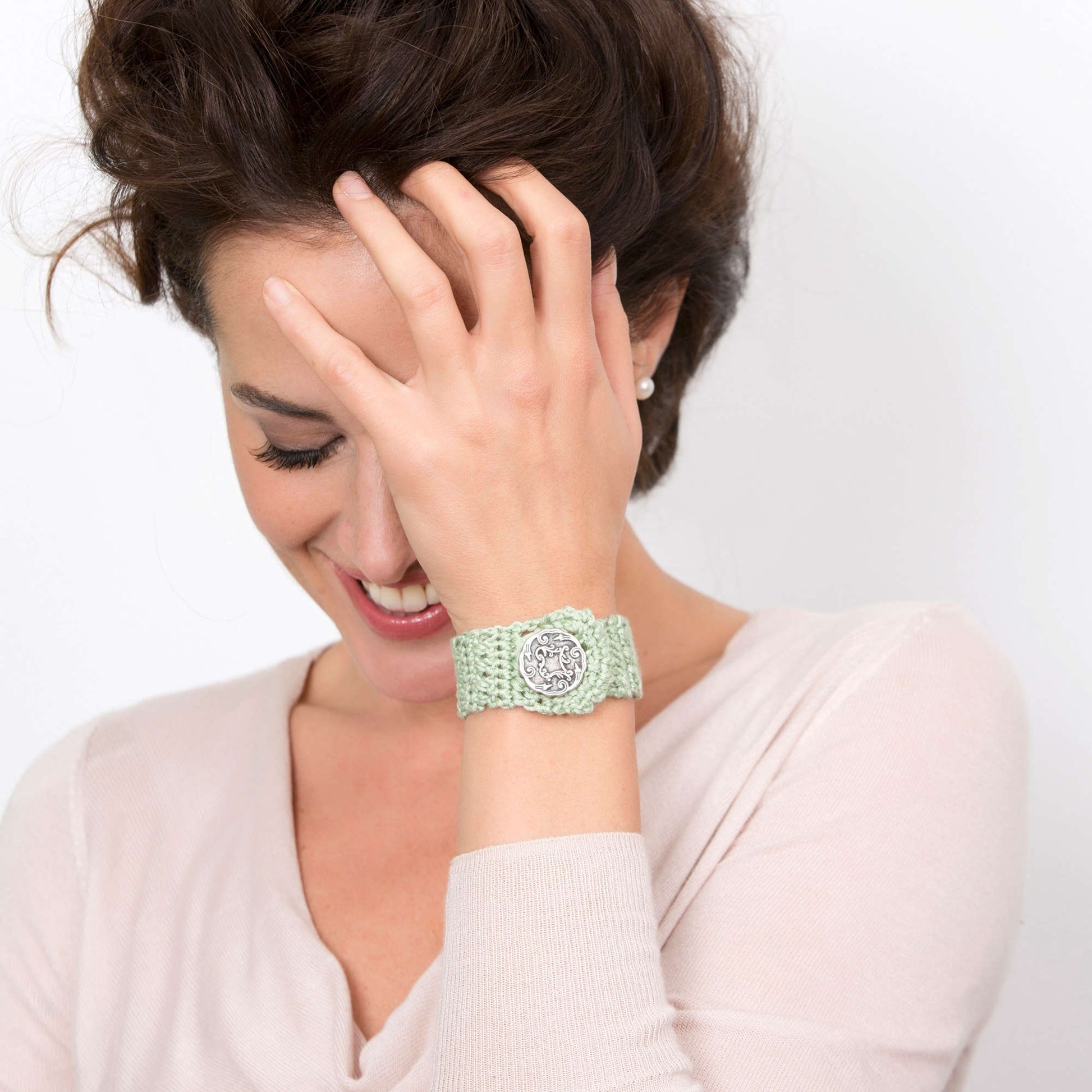 Aunt Lydia's Button Showcase Bracelet | Yarnspirations