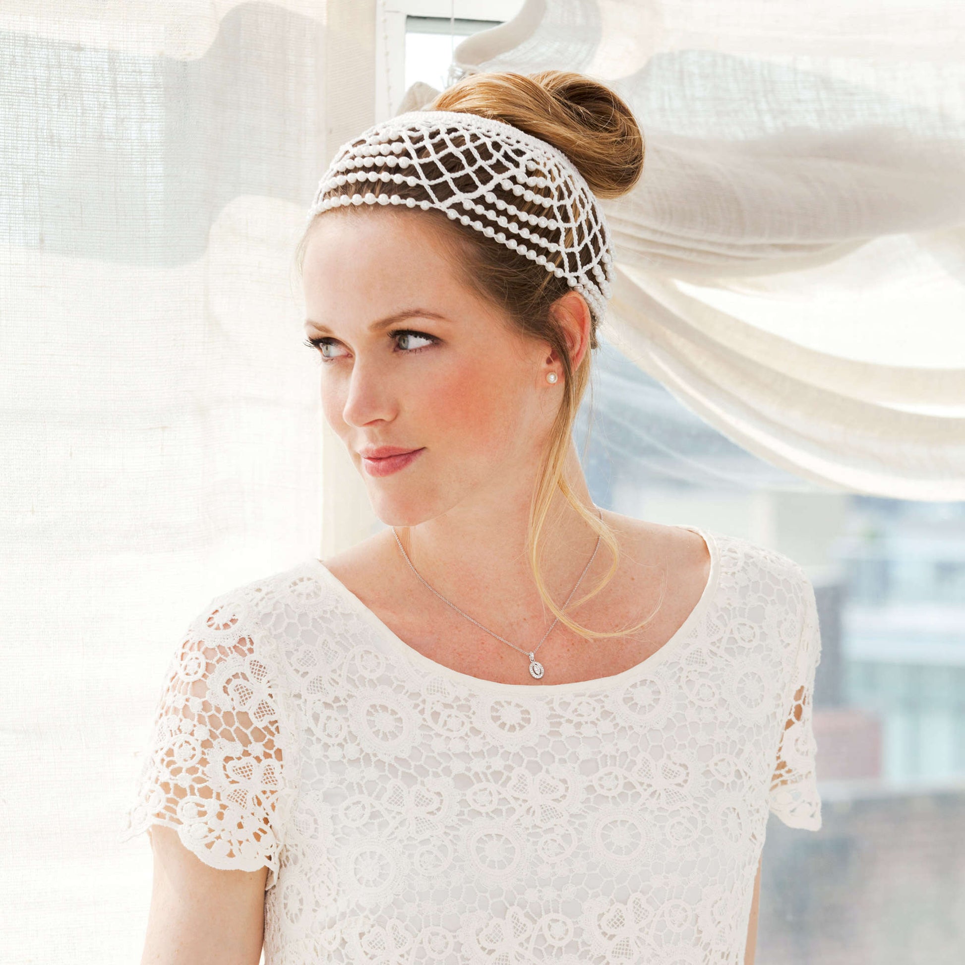 Free Aunt Lydia's Wedding Headdress Crochet Pattern | Yarnspirations