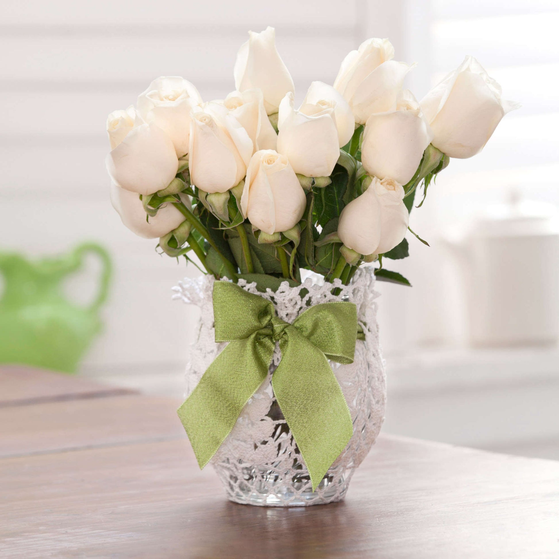 Aunt Lydia's Doily-ed Vase | Yarnspirations