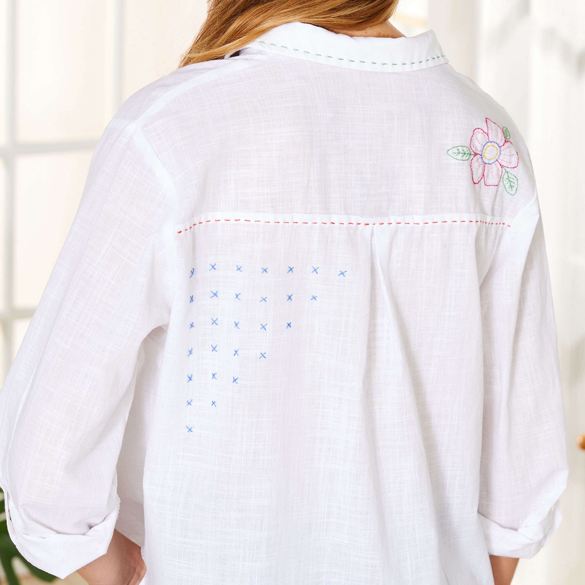 Free Beginner Anchor Hand Embroidered Blouse Embroidery Pattern ...