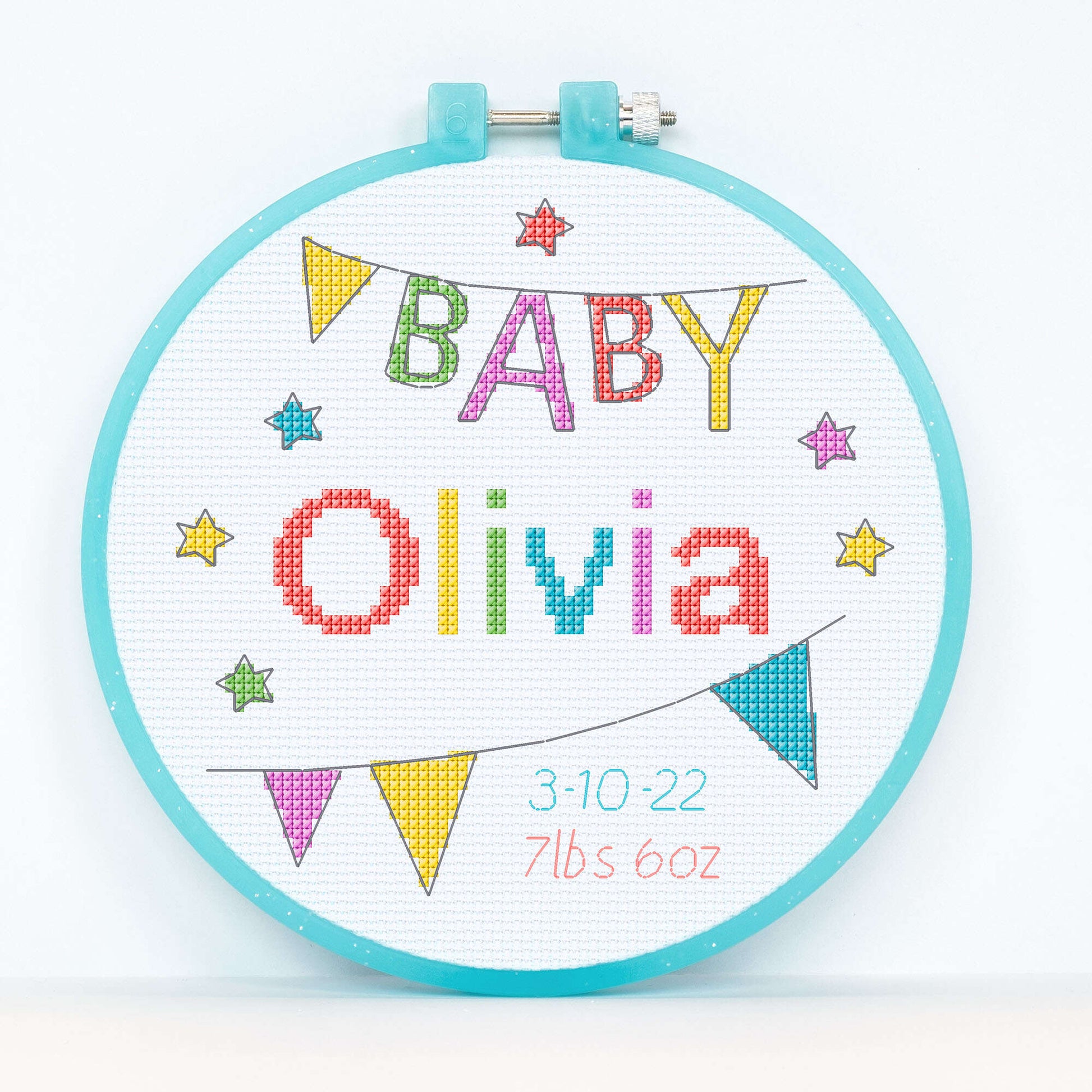 Free Easy Anchor New Baby Banner Cross Stitch Design Embroidery Pattern ...