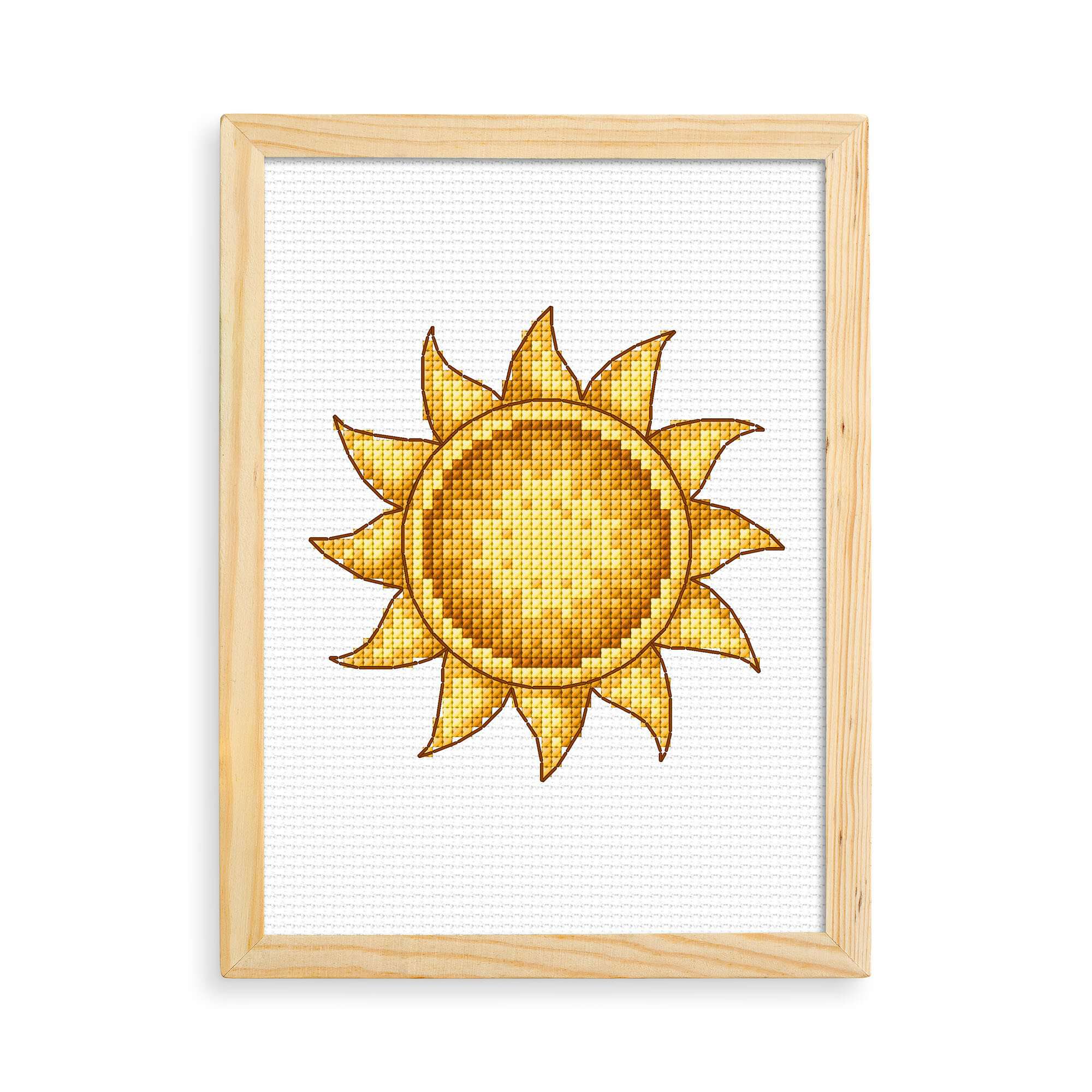 Free Easy Anchor Sun Cross Stitch Design Embroidery Pattern ...