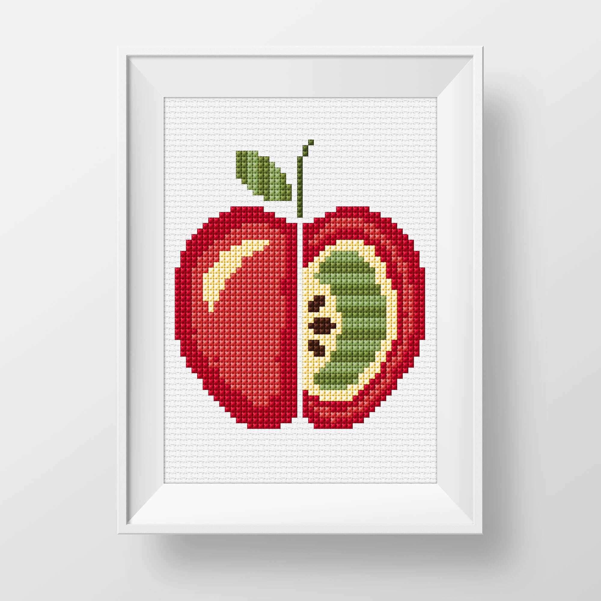 Free Easy Anchor Apple Cross Stitch Design Embroidery Pattern ...
