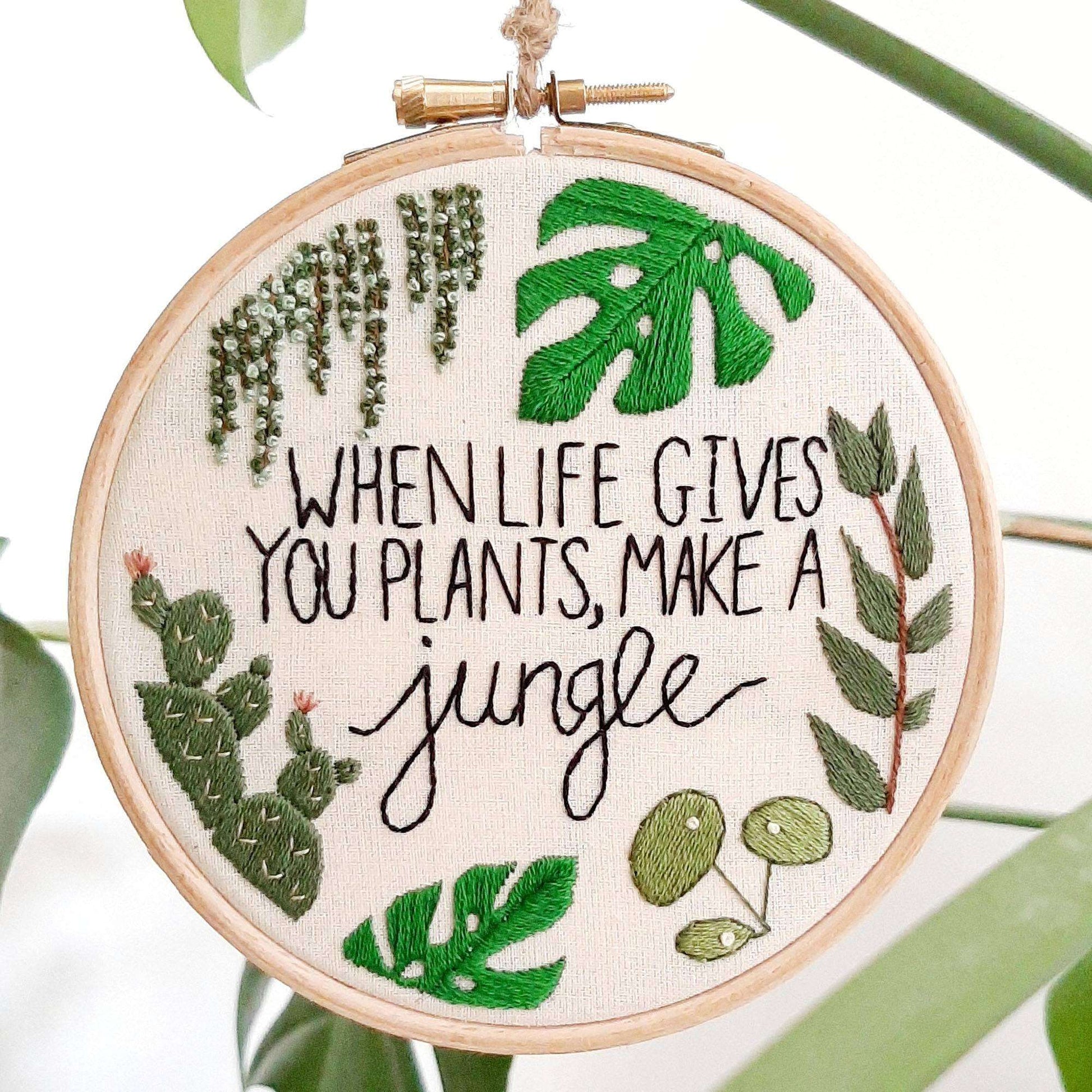 Anchor Jungle Hand Embroidered Design | Yarnspirations