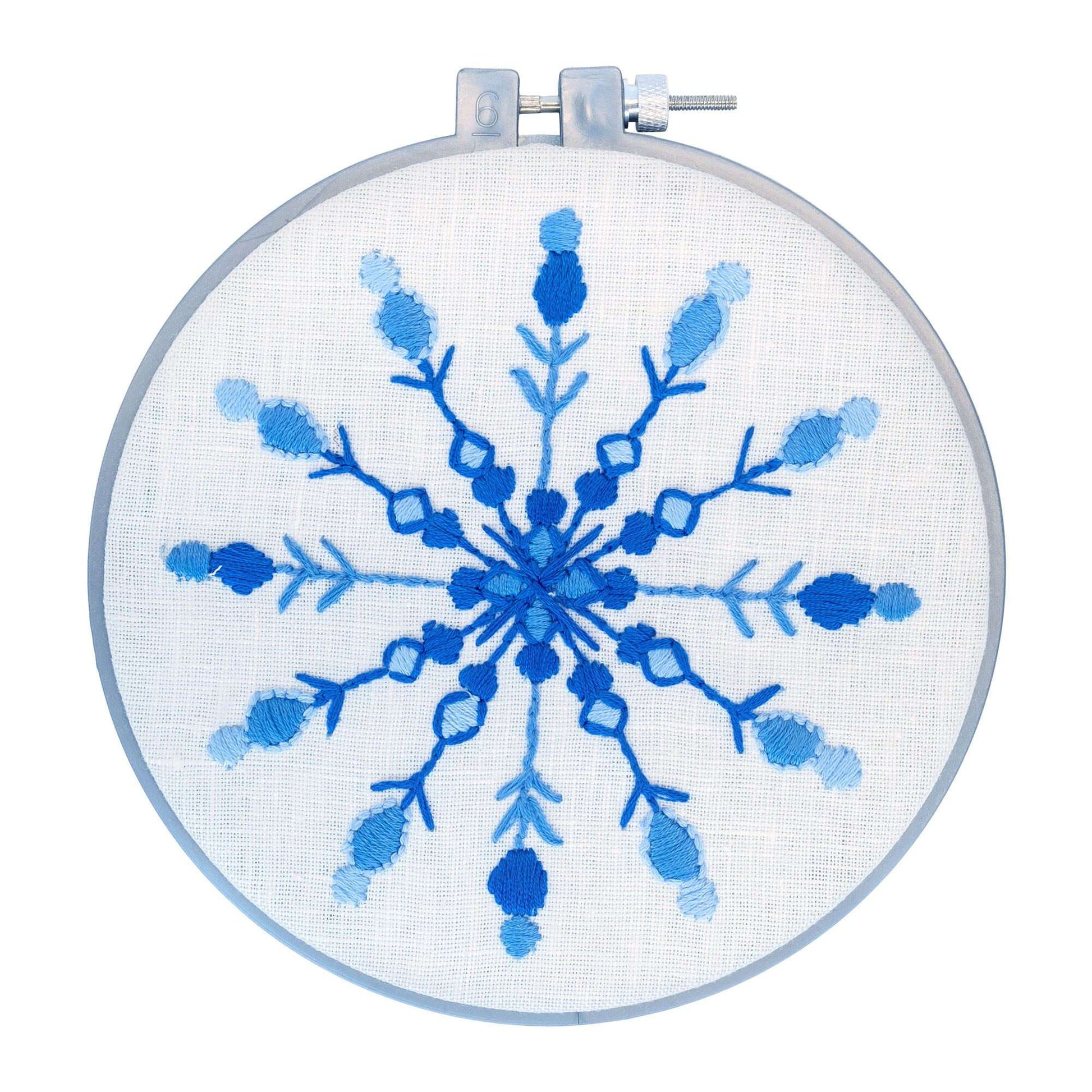 Free Anchor Blue Snowflake Embroidery Design Pattern | Yarnspirations