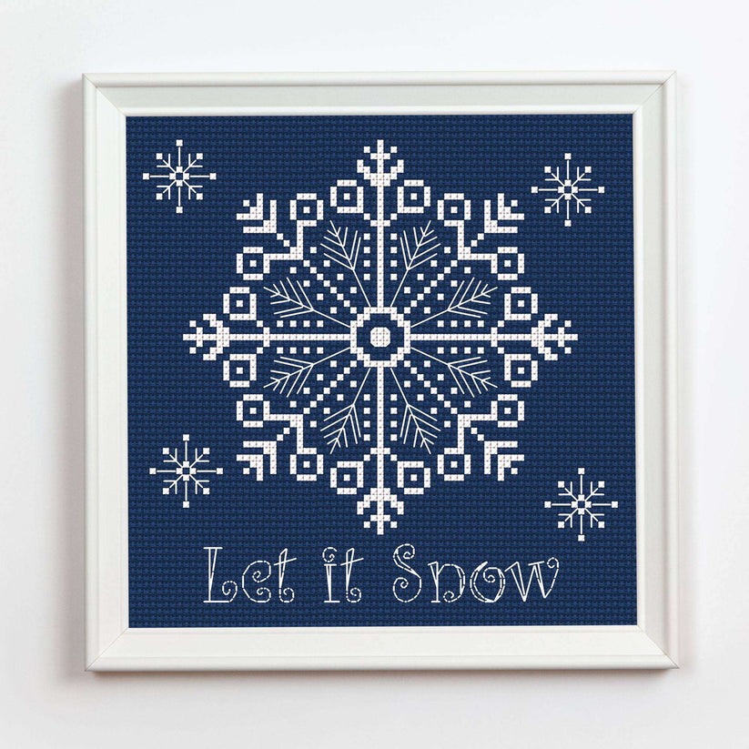 Free Easy Anchor Let It Snow Cross Stitch Embroidery Pattern ...
