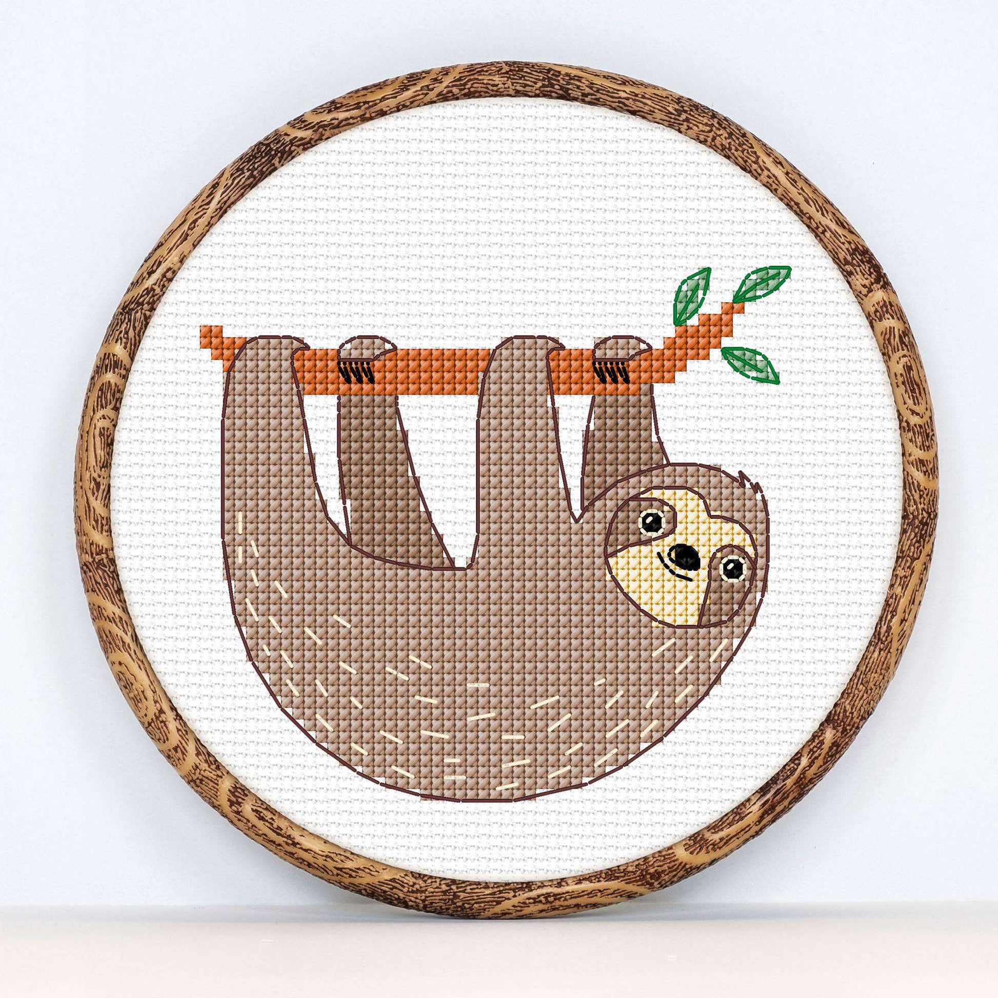 Anchor Sloth Cross Stitch Design | Yarnspirations
