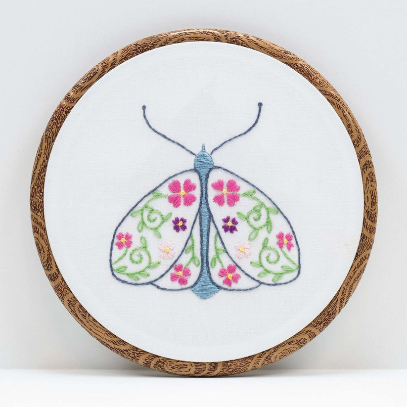 Free Easy Anchor Moth Embroidery Design Embroidery Pattern | Yarnspirations