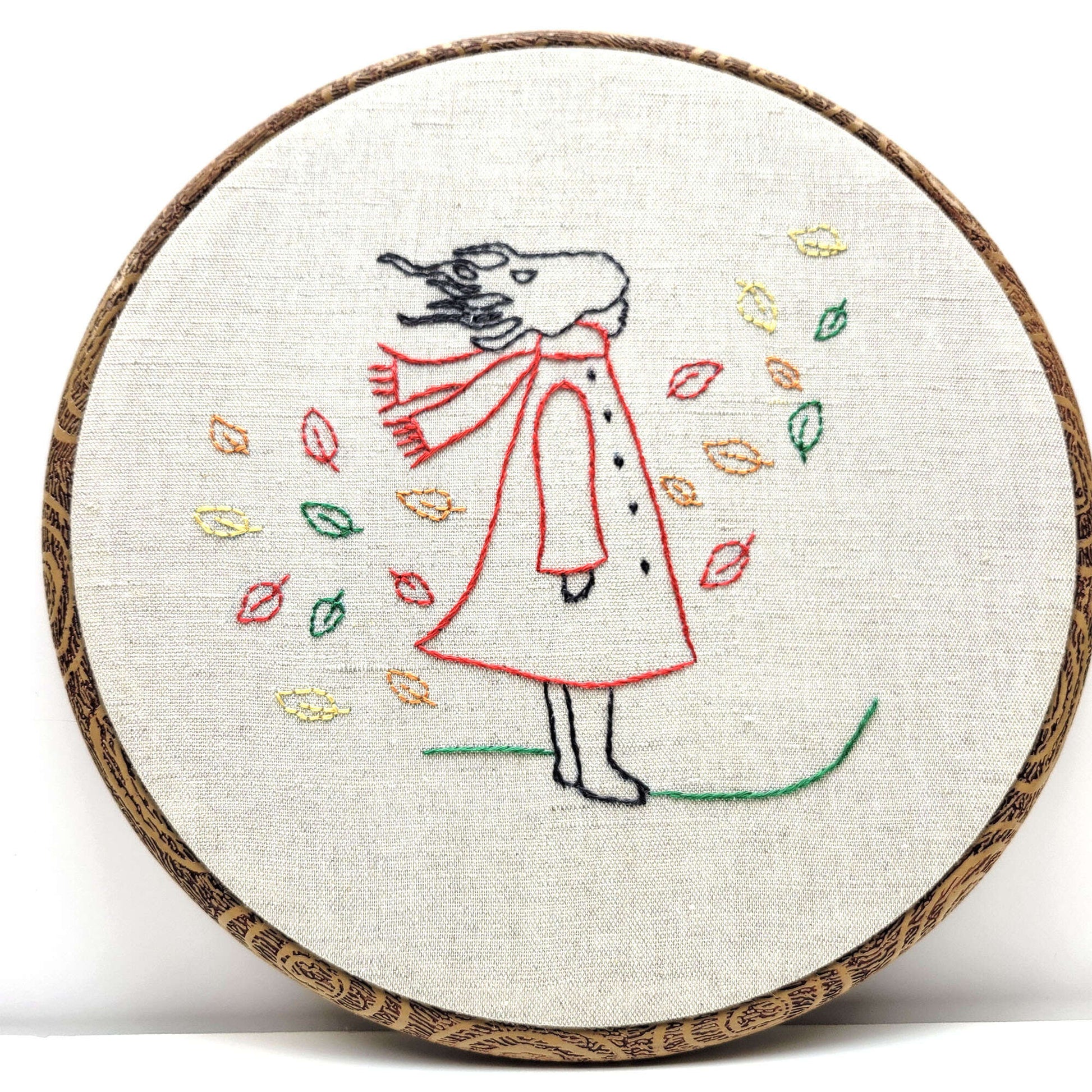 Free Anchor Leaves In the Wind Hand Embroidery Pattern | Yarnspirations