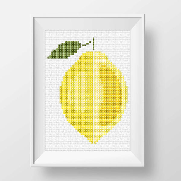 Free Easy Anchor Lemon Cross Stitch Design Embroidery Pattern ...