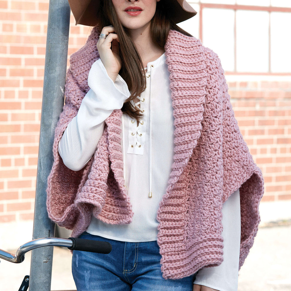 Bernat Origami Crochet Cardigan | Yarnspirations