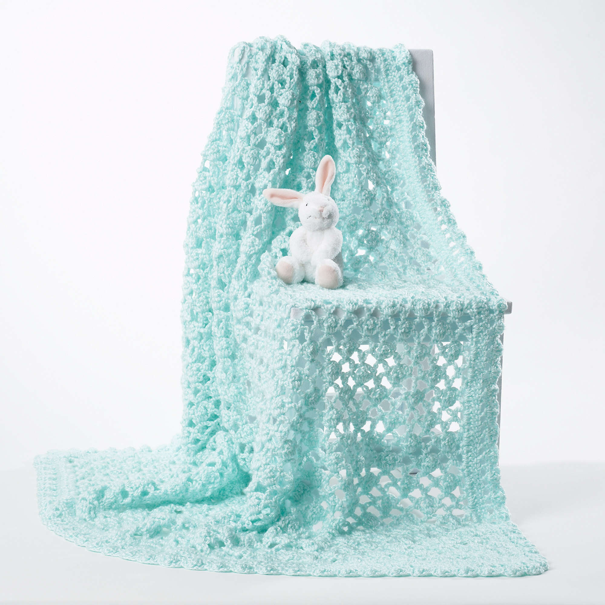 Free Easy Bernat Sky Baby Blanket Crochet Pattern | Yarnspirations