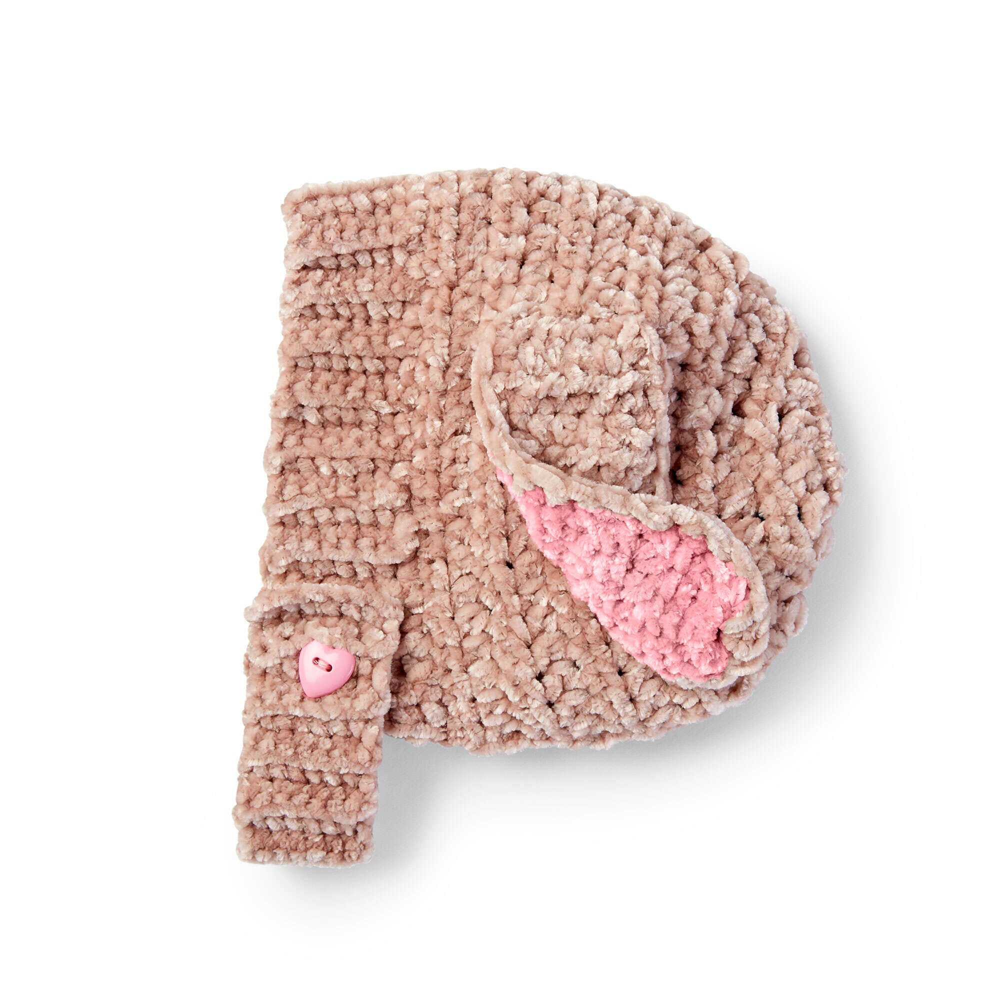 Free Easy Bernat Velveteen Rabbit Hat Crochet Pattern | Yarnspirations