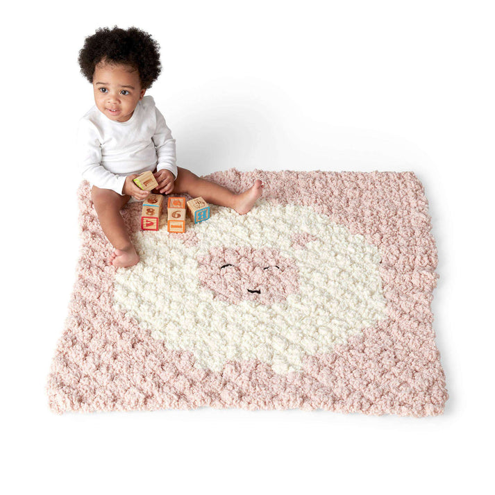 Free Bernat Sleepy Sheep Blanket Crochet Pattern | Yarnspirations