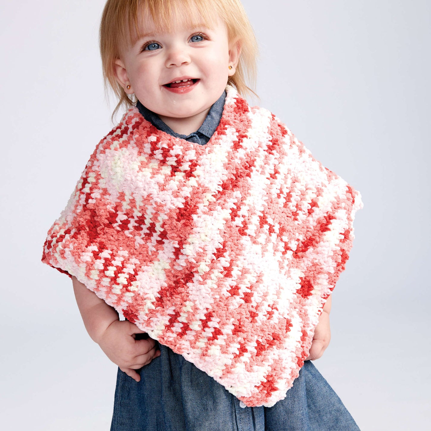 Free Beginner Bernat Simple Baby Poncho Crochet Pattern | Yarnspirations