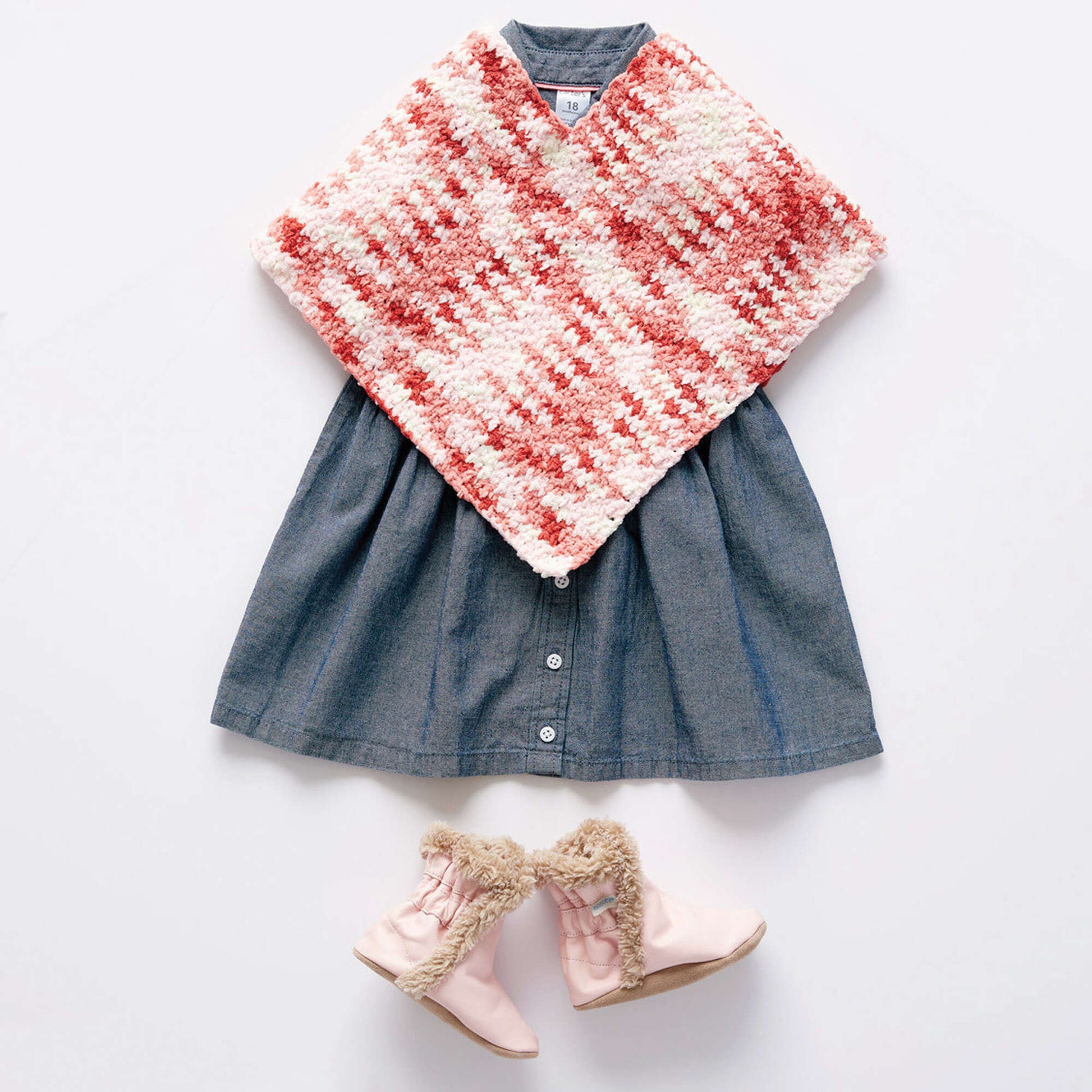 Free Beginner Bernat Simple Baby Poncho Crochet Pattern | Yarnspirations